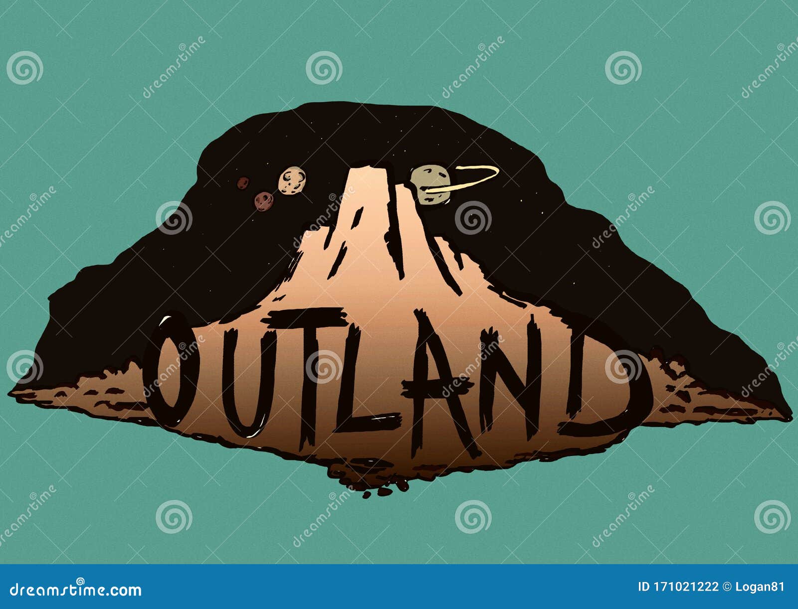 Vintage outland image stock illustration. Illustration of symbol ...