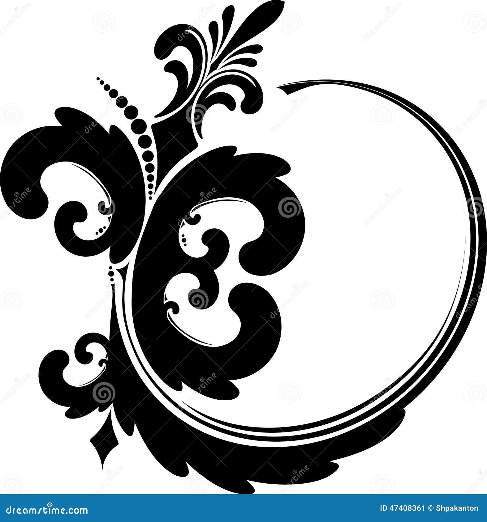 Vintage Oval Frame for Design. Stock Illustration - Illustration of ...