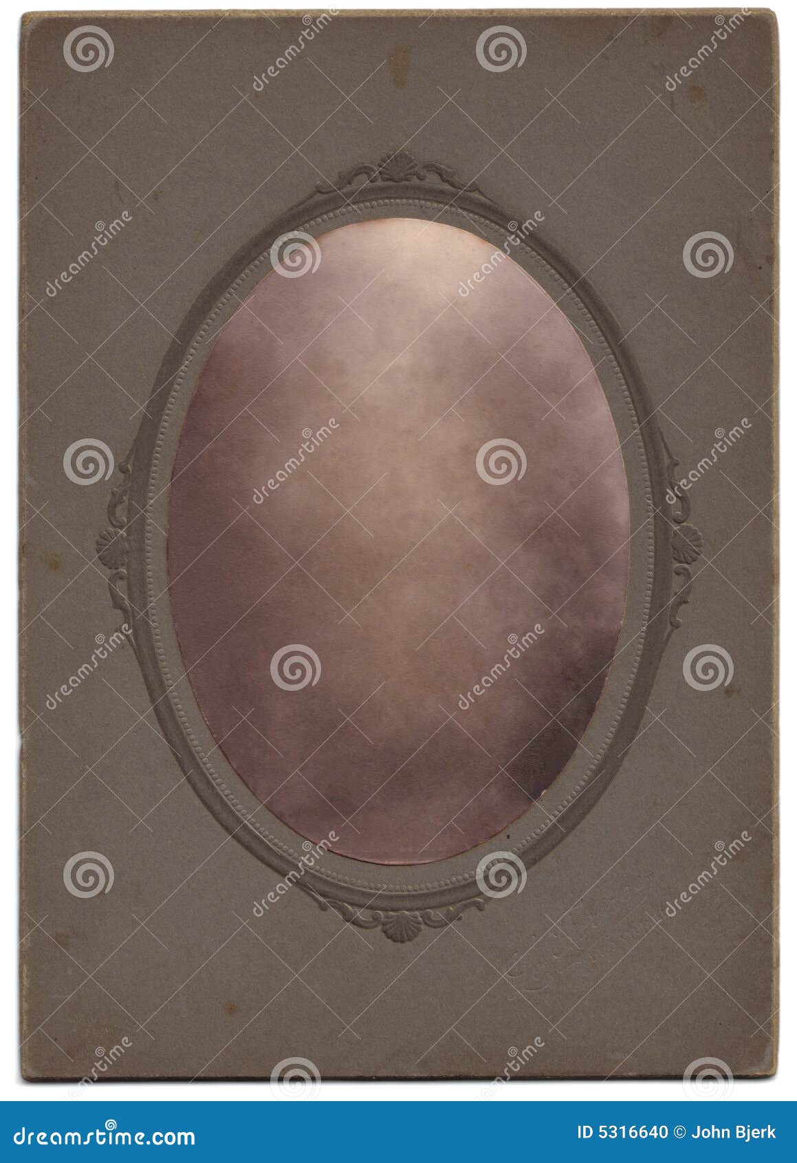 Vintage Oval Portrait, Blanked Stock Photo - Image of fashioned ...