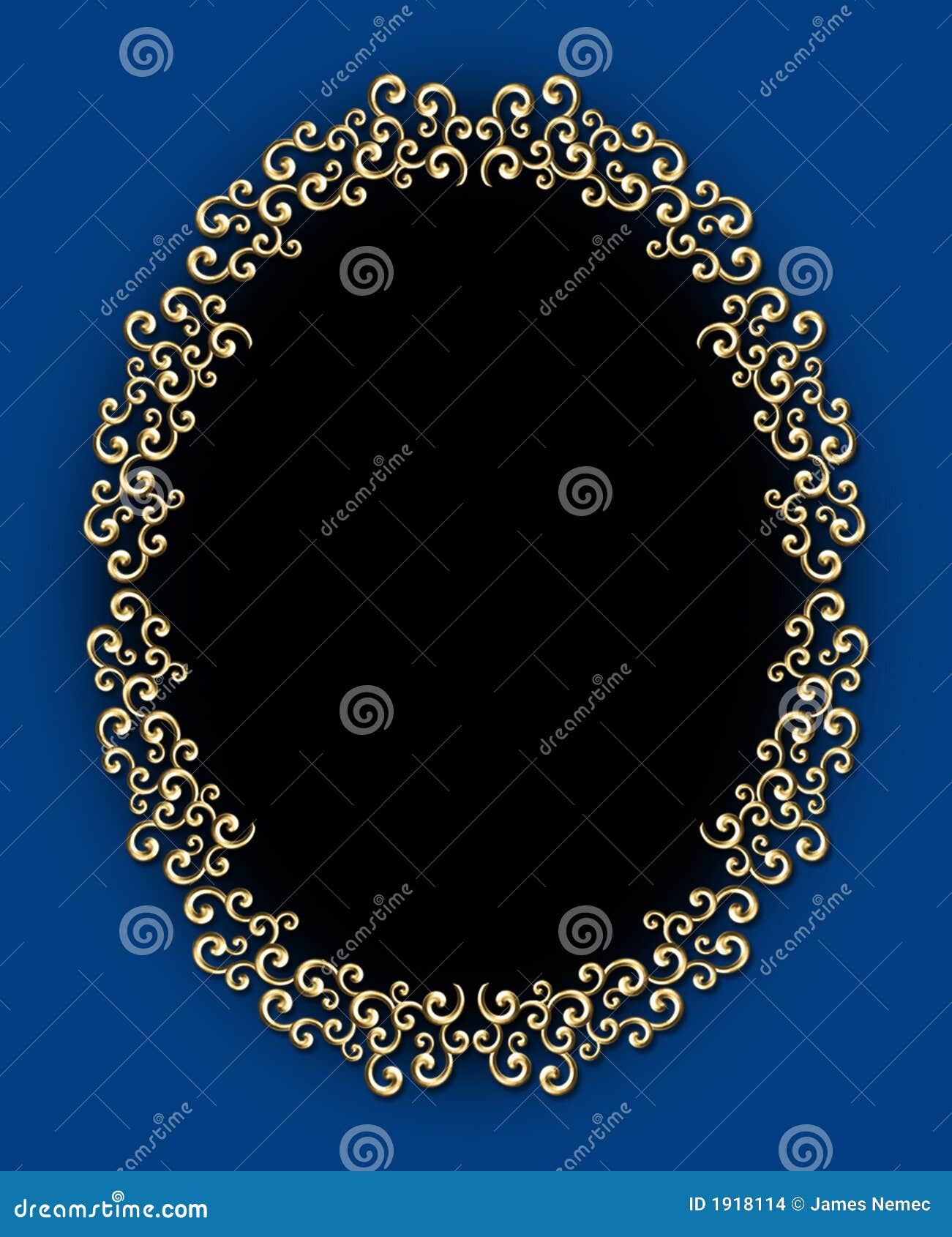 Vintage Oval Swirl Frame stock illustration. Illustration of decoration ...