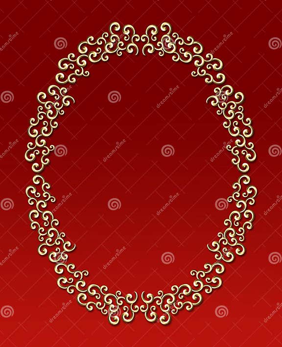 Vintage Oval Swirl Frame stock illustration. Illustration of ...