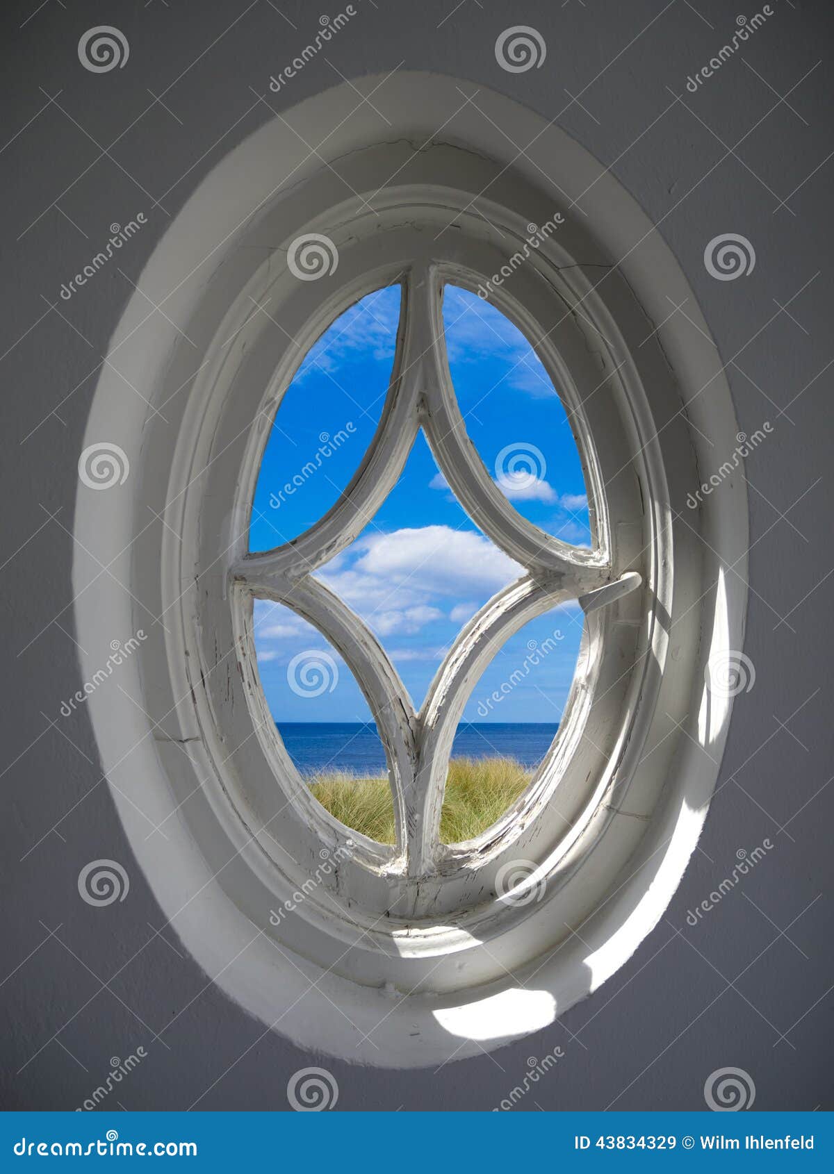 Vintage oval window stock image. Image of blue, landscape - 43834329