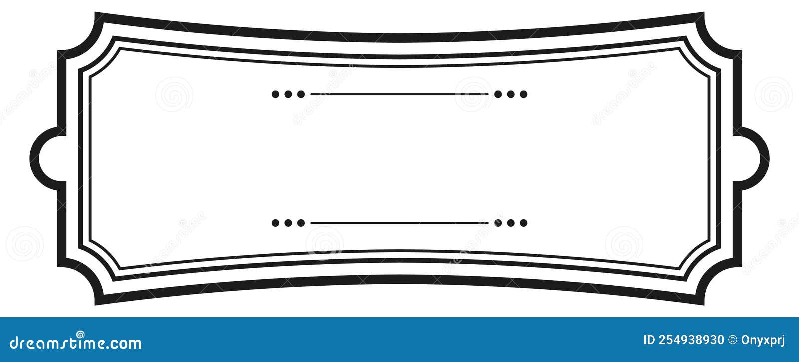 Vintage Packaging Label Template. Black Line Retro Borders Vector ...