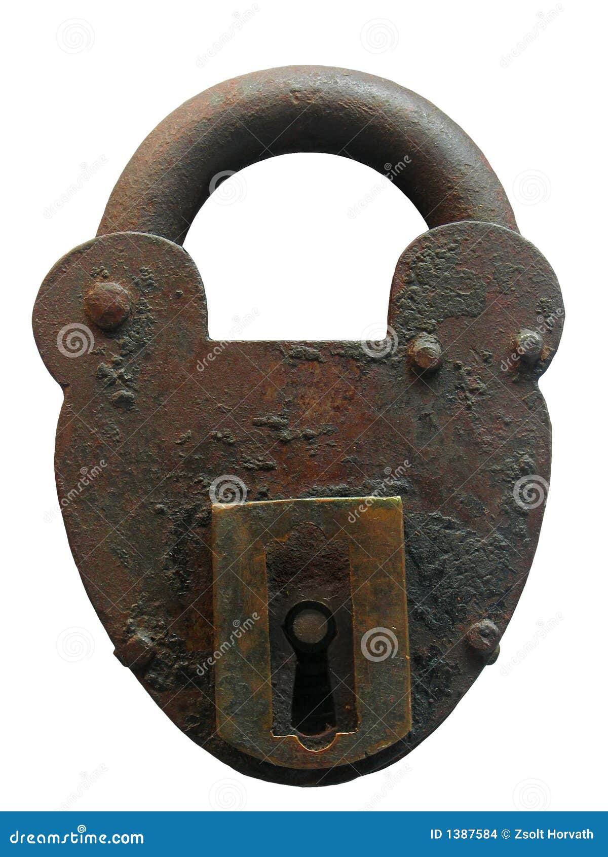 Vintage padlock stock photo. Image of lock, peace, isolated - 1387584