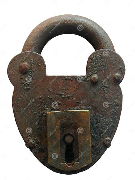 Vintage padlock stock photo. Image of lock, peace, isolated - 1387584