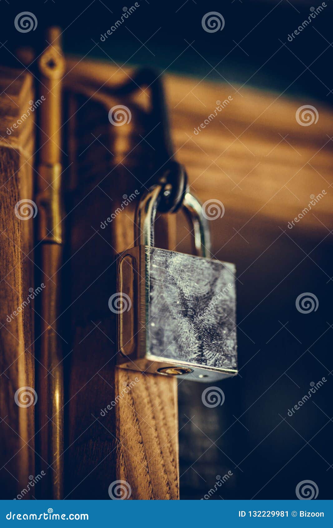 Vintage padlock close up stock image. Image of security - 132229981