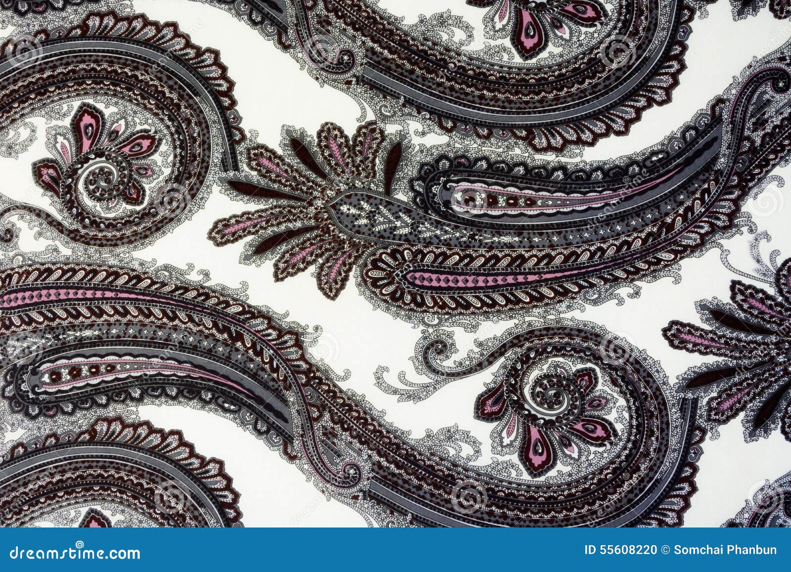 Red Paisley Background, Cloth Texture Royalty-Free Stock Photo ...