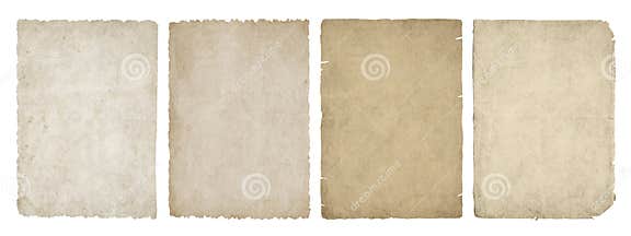 Old Vintage Paper Sheets with Ripped Torn Edges. Antique Texture of ...