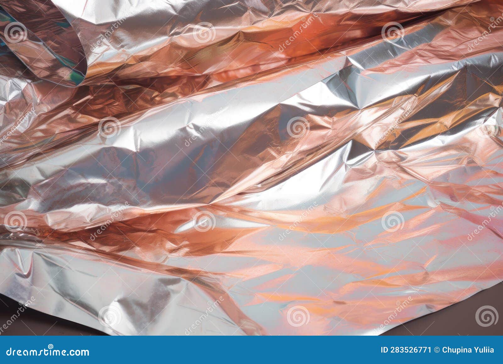 Vintage Paper Chrome Foil Flat Plastic Background. AI Generated Stock ...