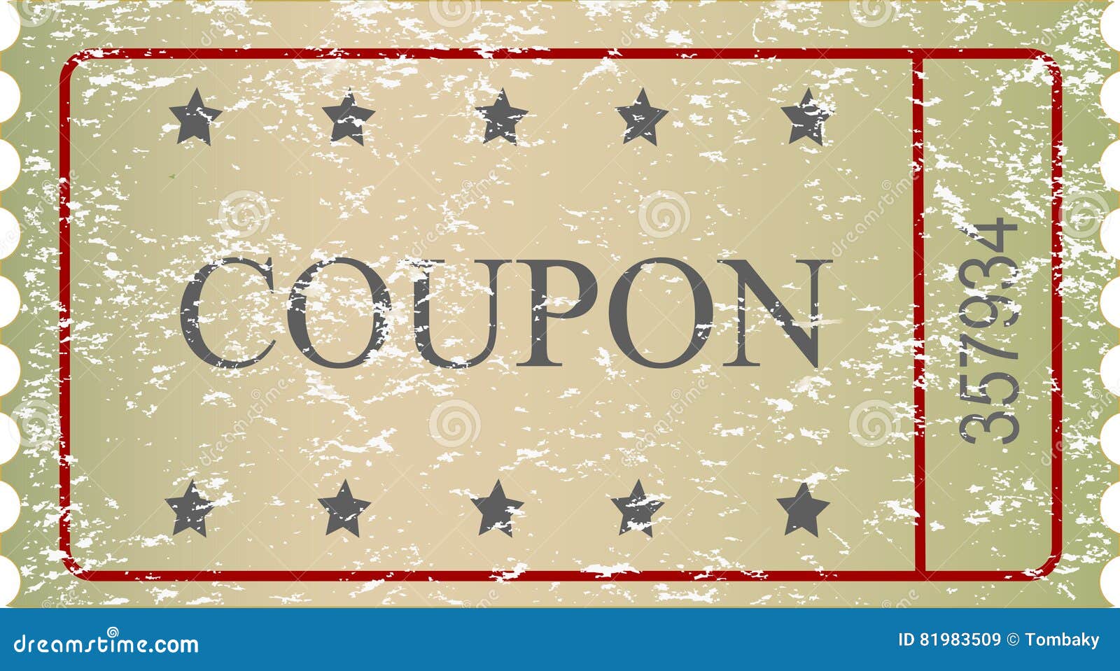 Vintage paper coupon stock illustration. Illustration of grungy - 81983509