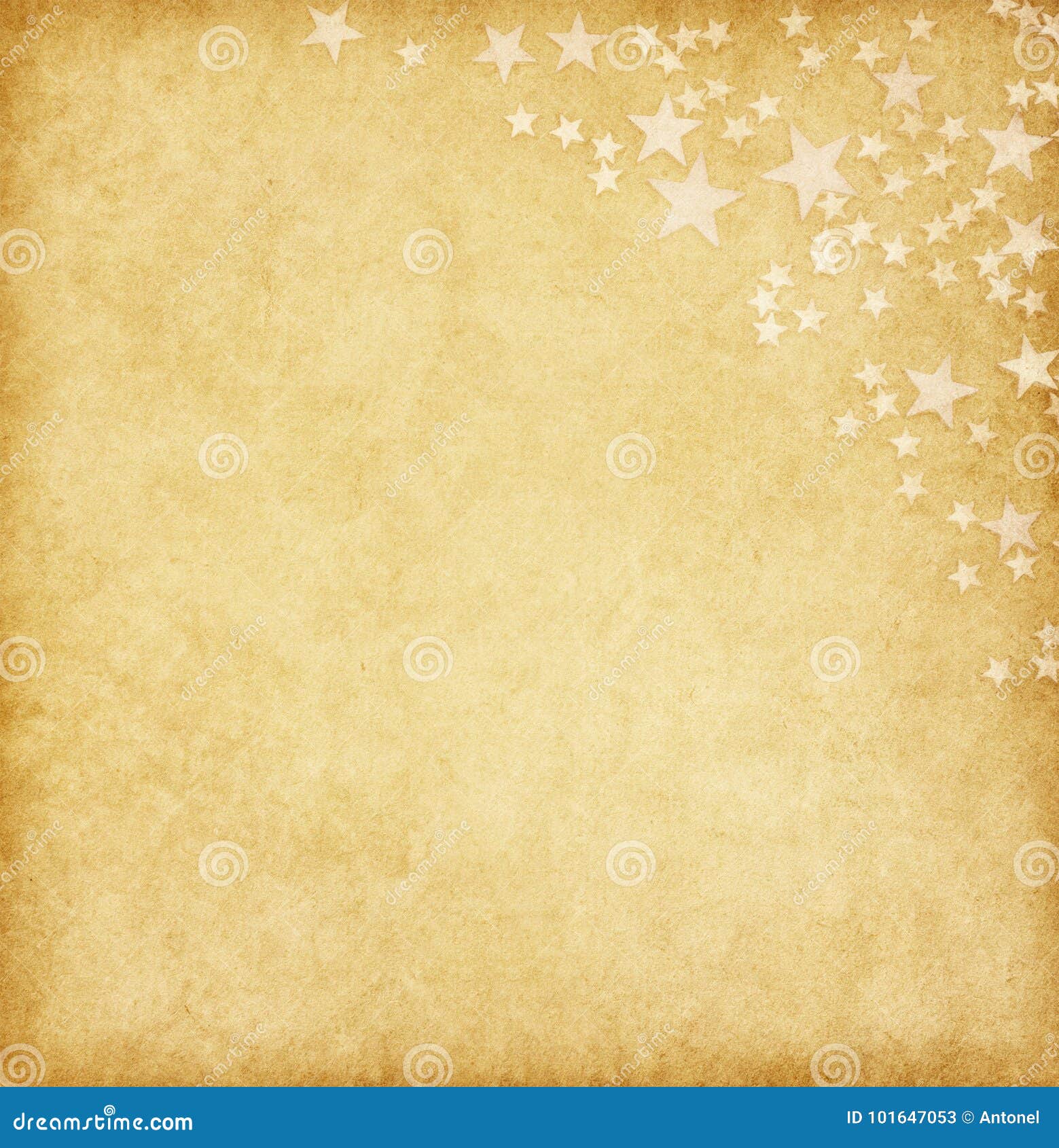 Vintage Paper Decorated with Stars Stock Image - Image of paper, corner ...