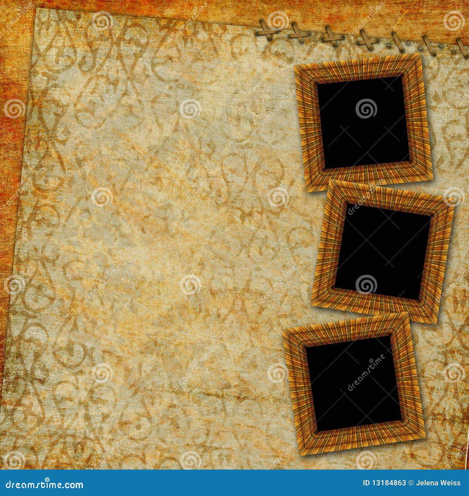 Vintage Paper with Decorative Frames Stock Illustration - Illustration ...