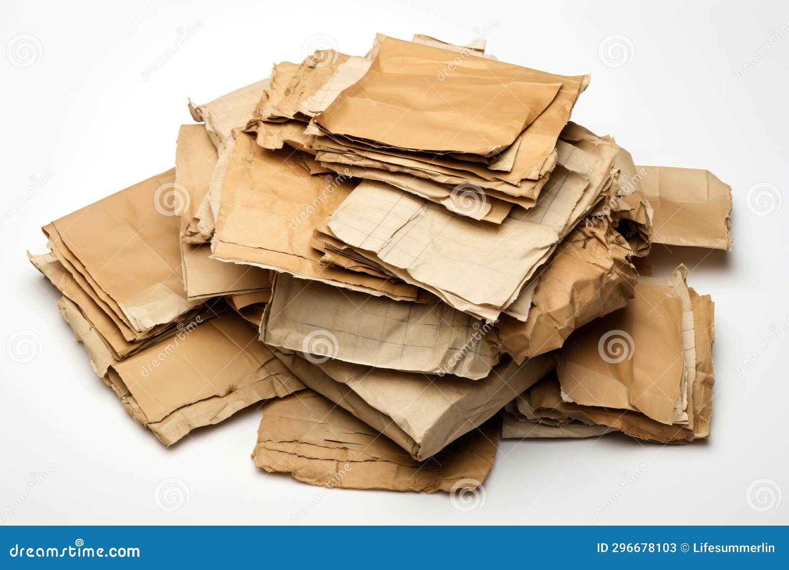 Vintage Paper Fragments on White Background Stock Illustration ...