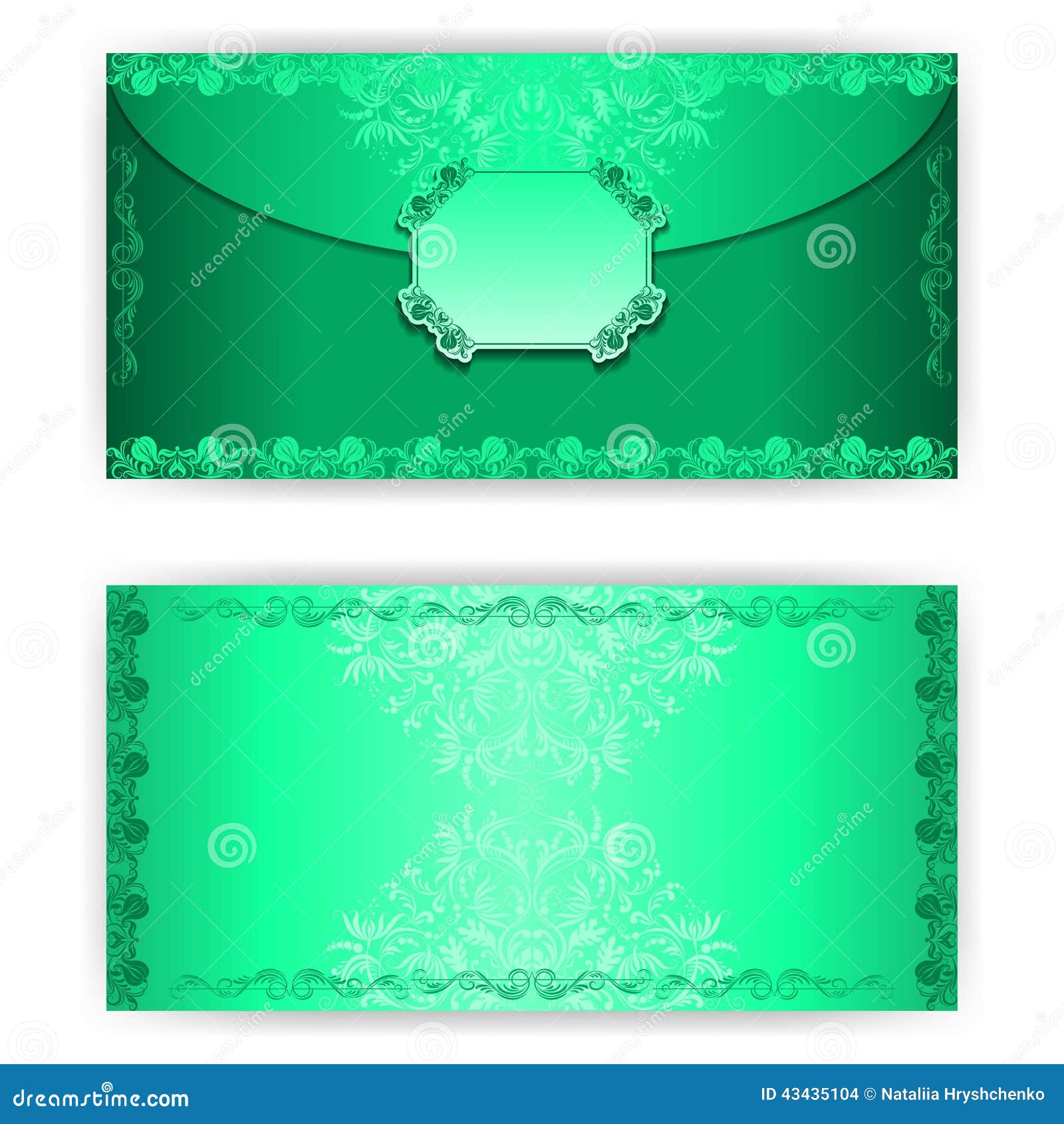 Vintage Paper Horizontal Invitation Card Vector Illustration ...