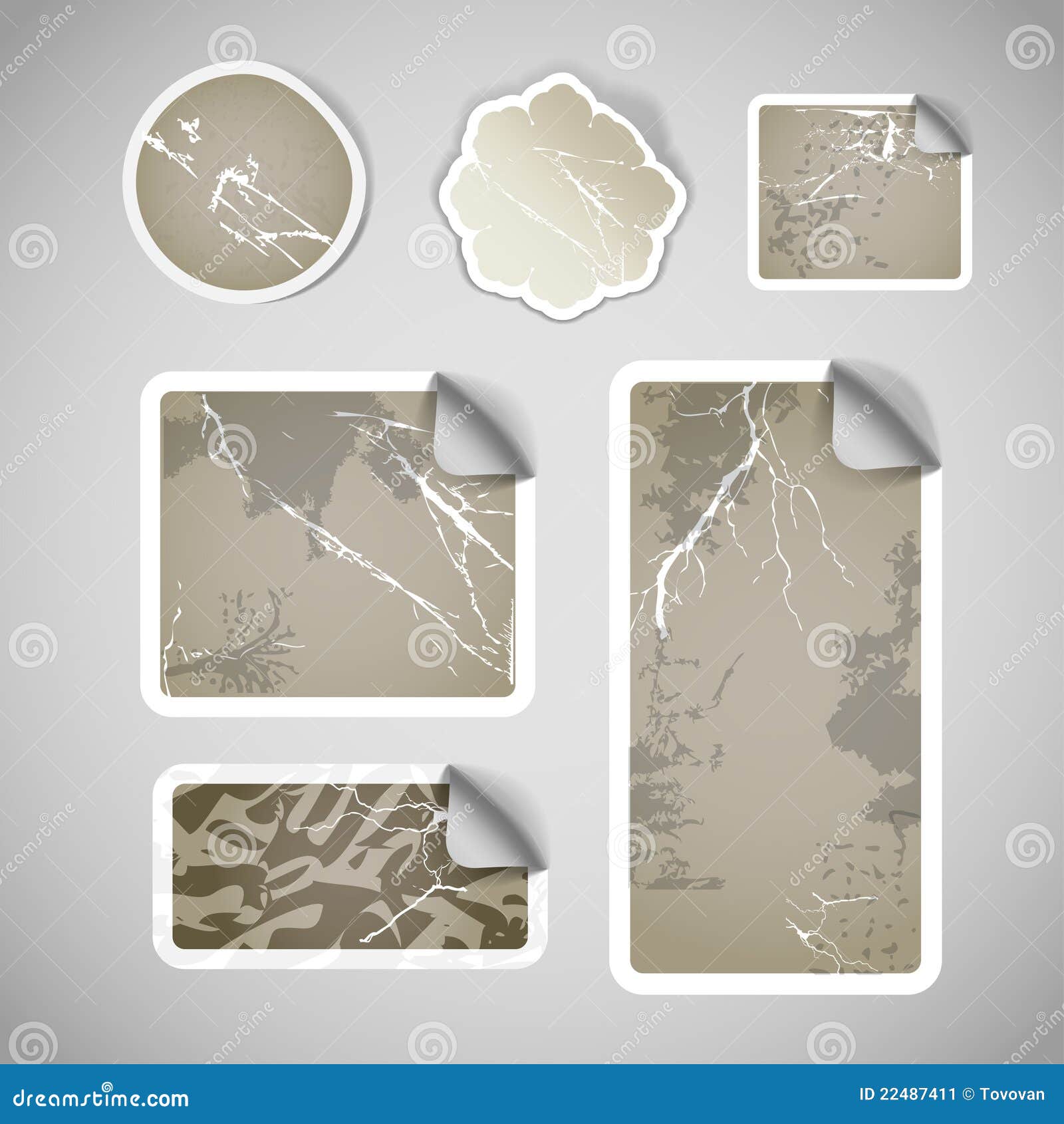 Vintage paper labels stock vector. Illustration of business - 22487411