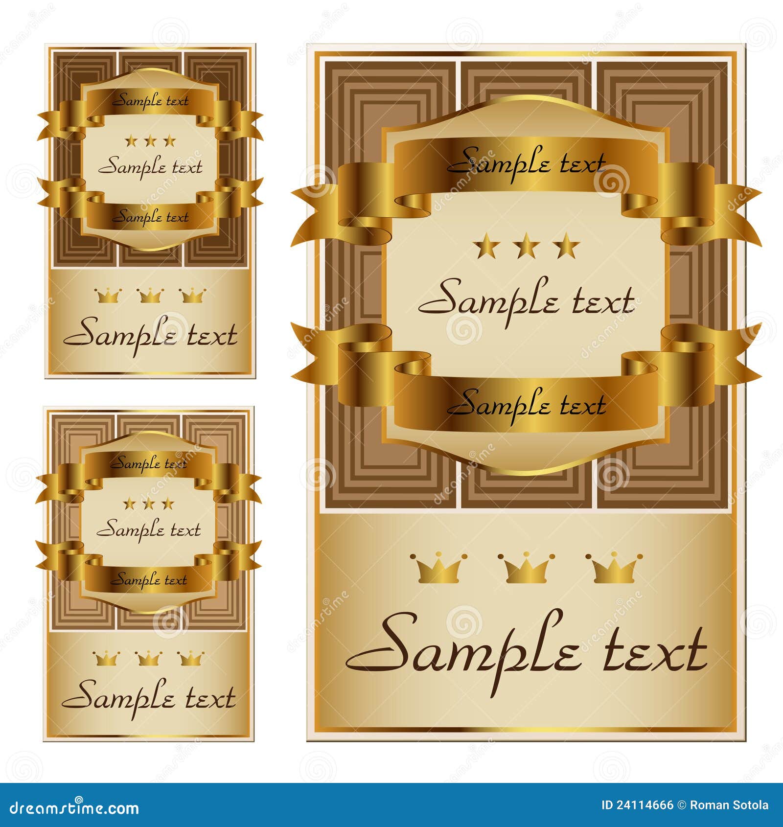 Vintage paper labels stock vector. Illustration of color - 24114666