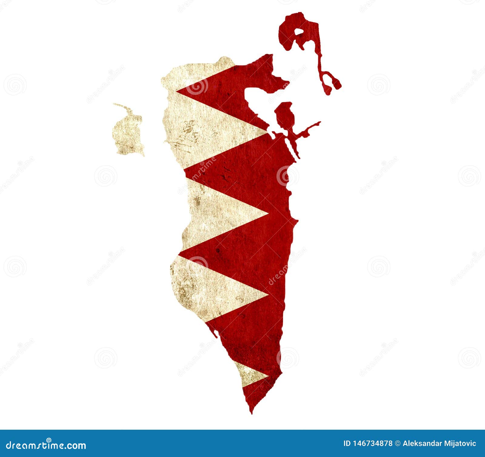 Vintage Paper Map of Bahrain Stock Illustration - Illustration of ...