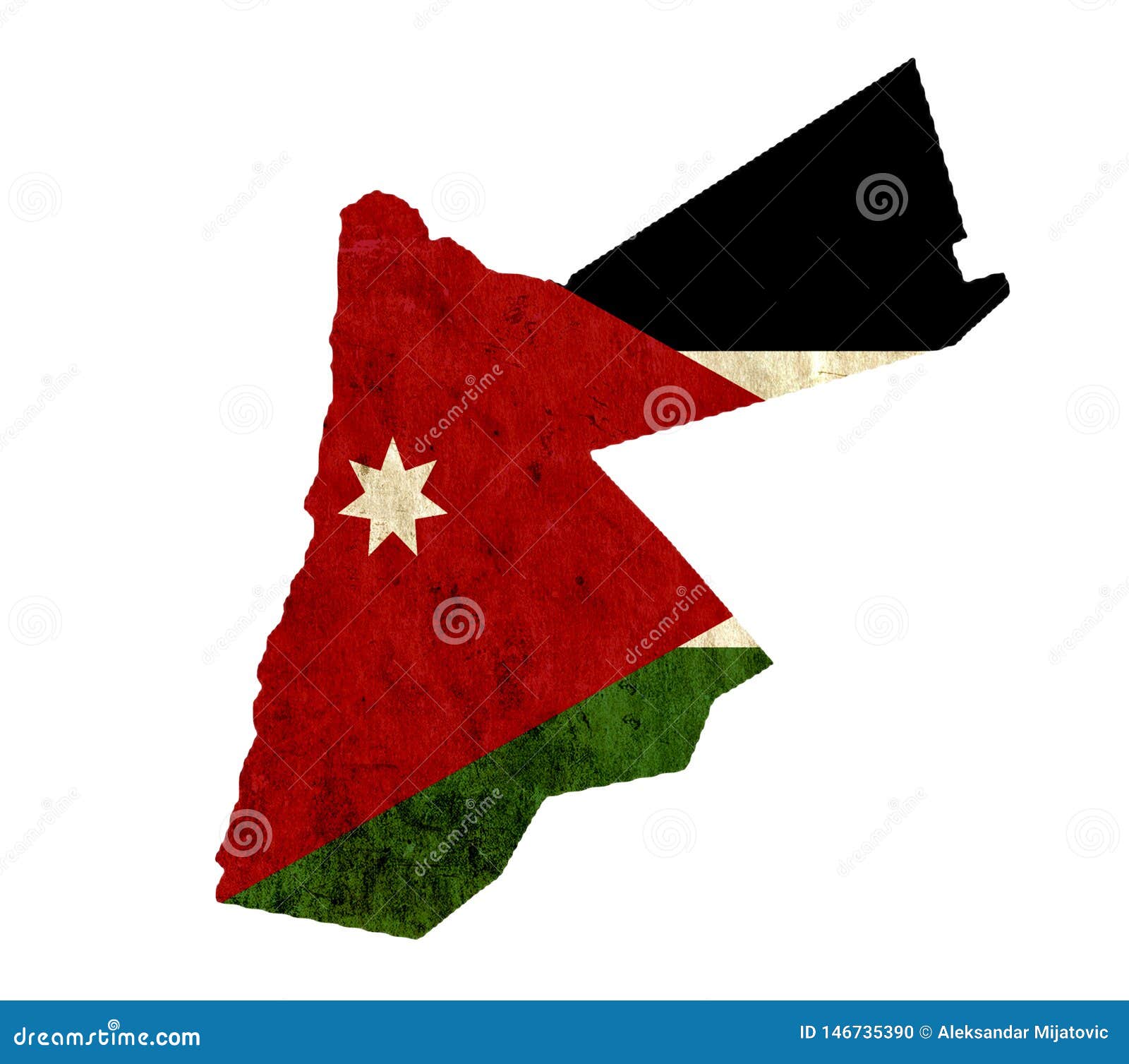 Vintage Paper Map of Jordan Stock Illustration - Illustration of ...