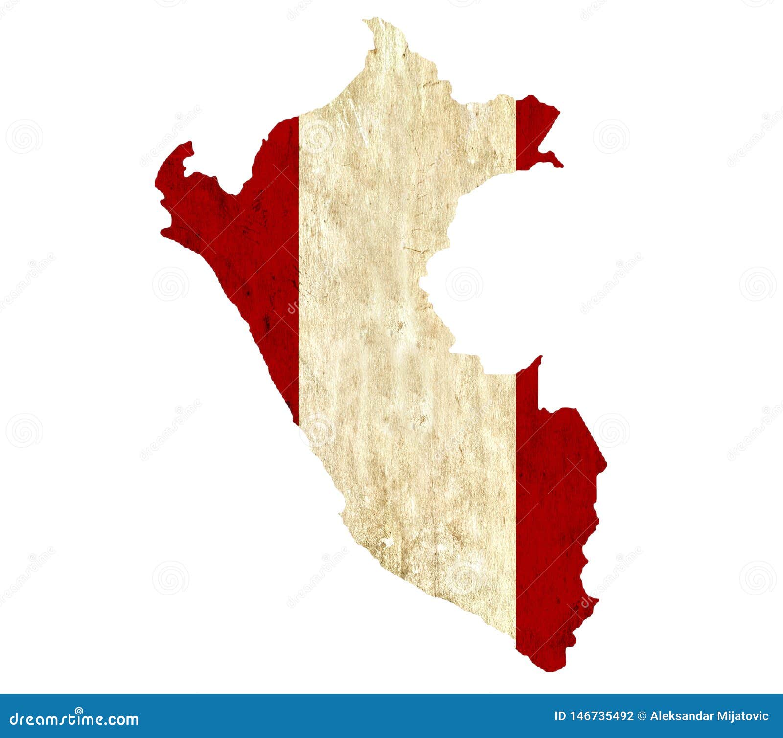 Vintage paper map of Peru stock illustration. Illustration of atlas ...