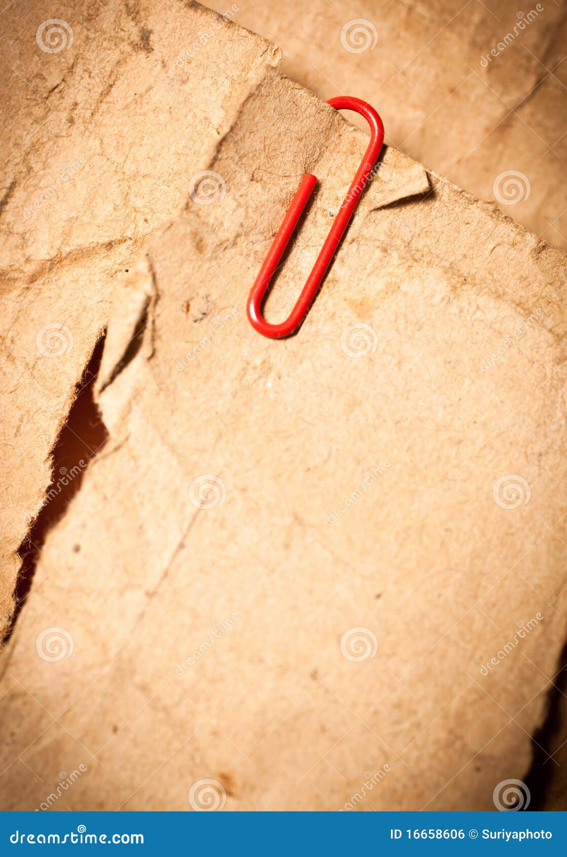 Vintage Paper with Paper Clip Stock Photo - Image of cover, college ...