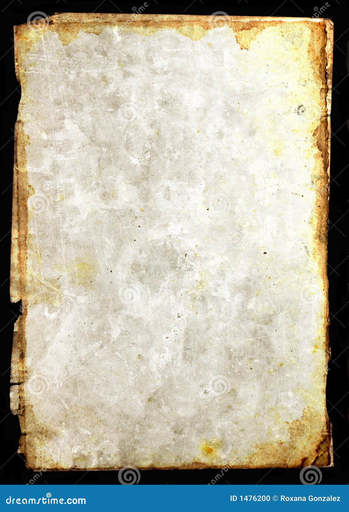 Parchment Paper Old Frame Old Blank Parchment Or Paper Isolated.