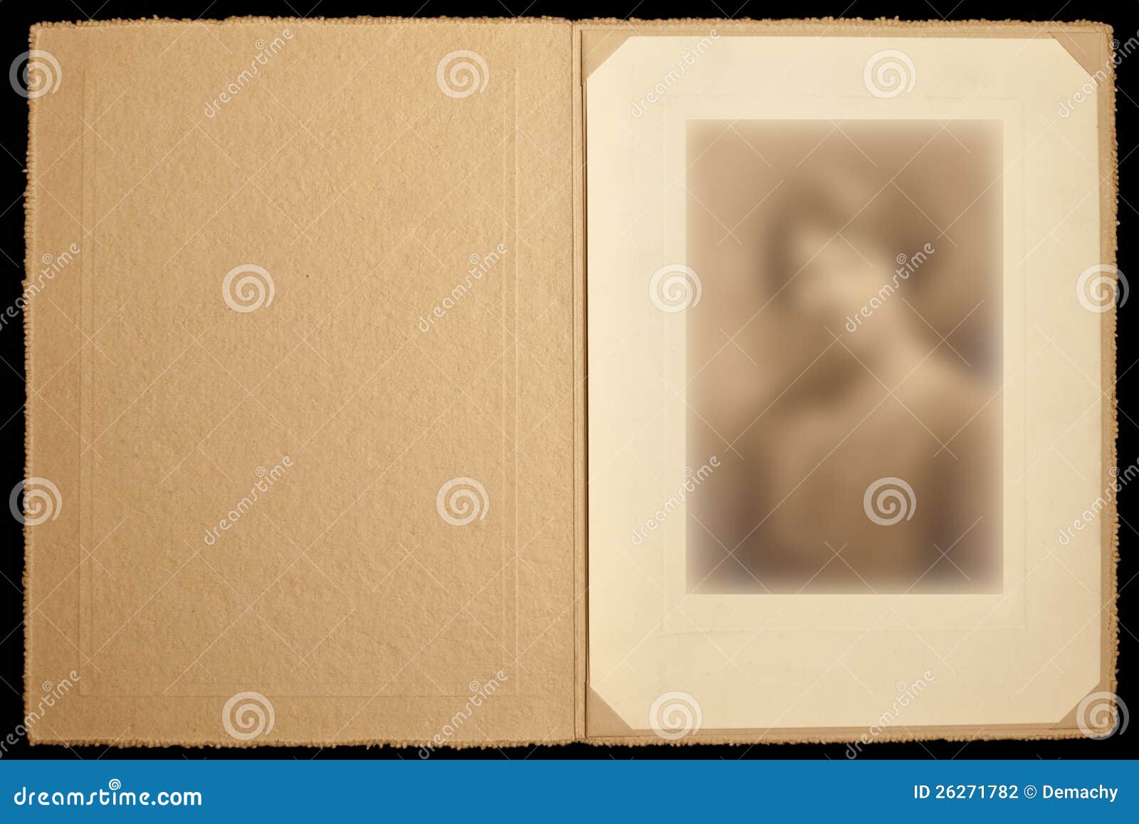 Vintage Paper Portrait Photo Frame Stock Photo - Image of retro ...