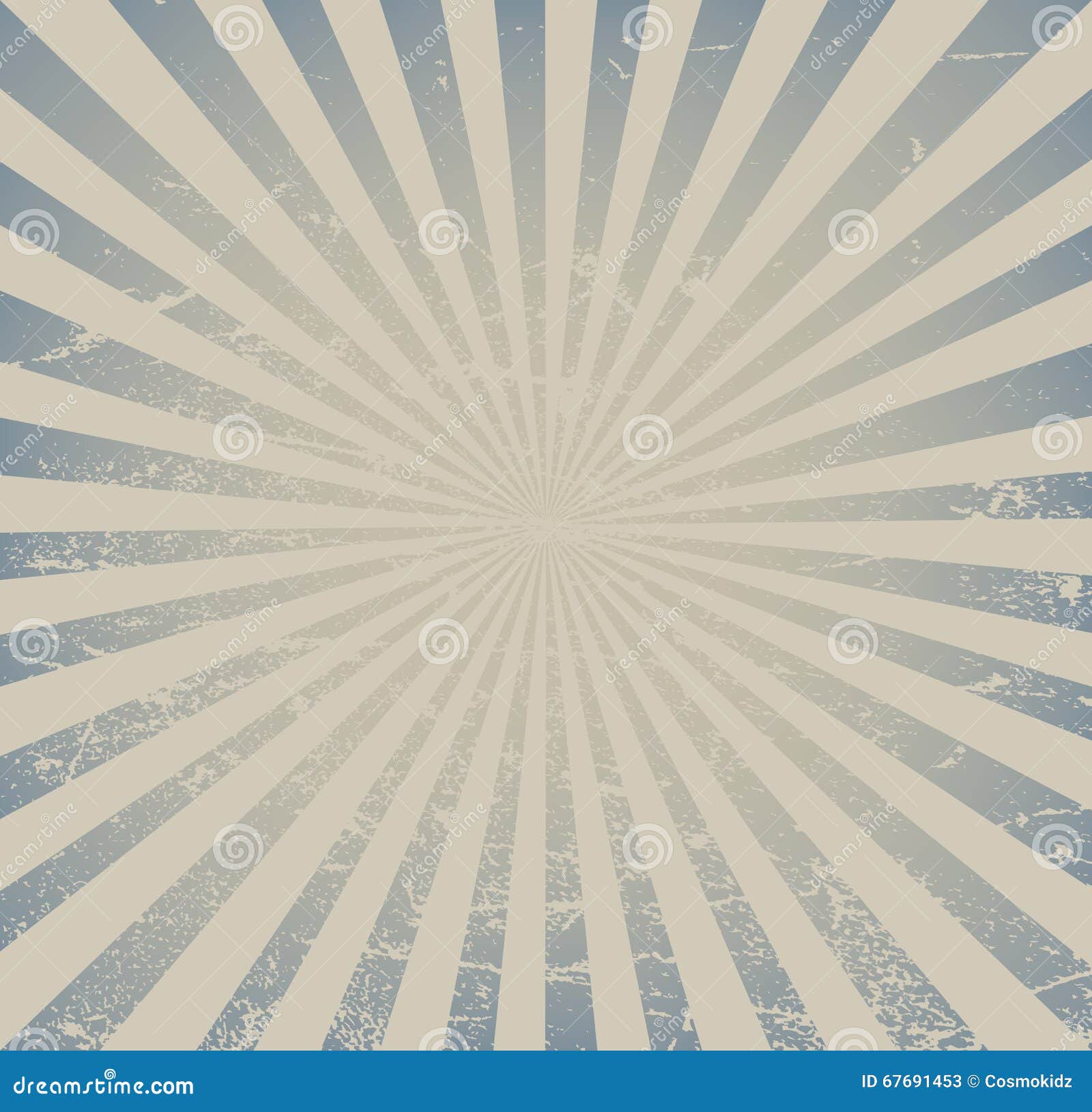 Vintage Paper, Retro Rays Background, Scratched Texture. Vector Layout ...