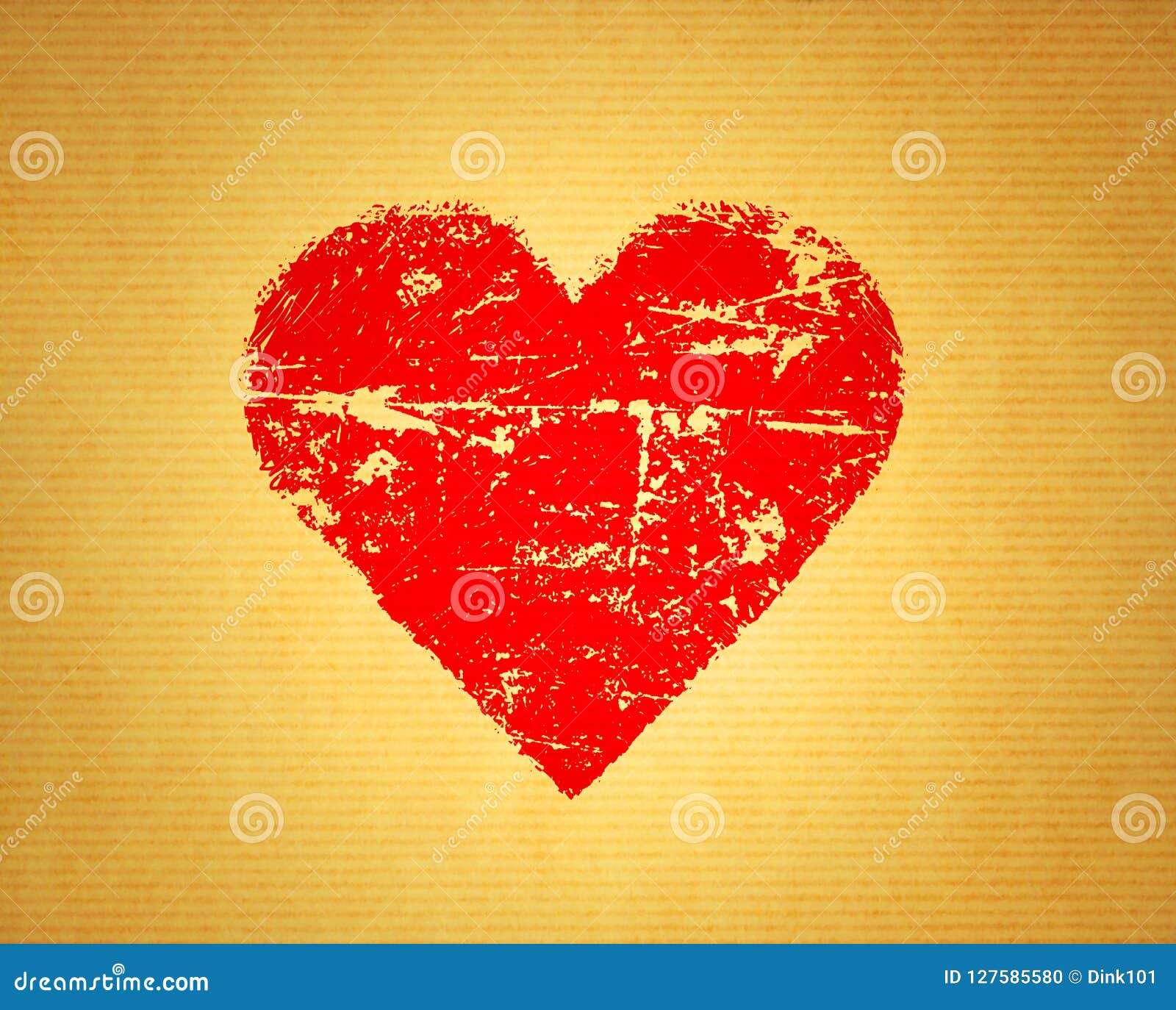 Vintage Paper Texture with Abstract Heart Stock Illustration ...