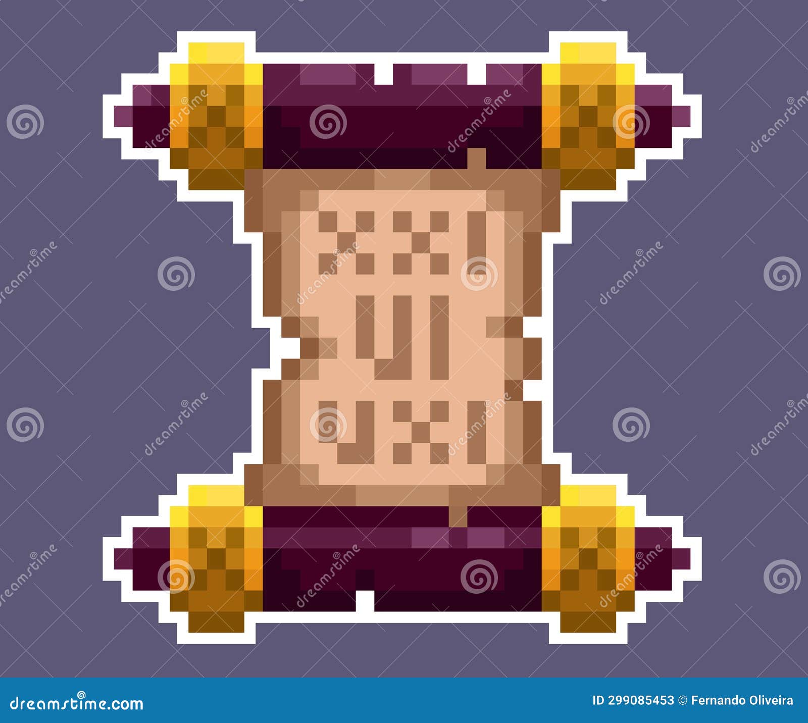 Vintage Parchment, 8-bit Pixel Art, Editable Vector Illustration Stock ...