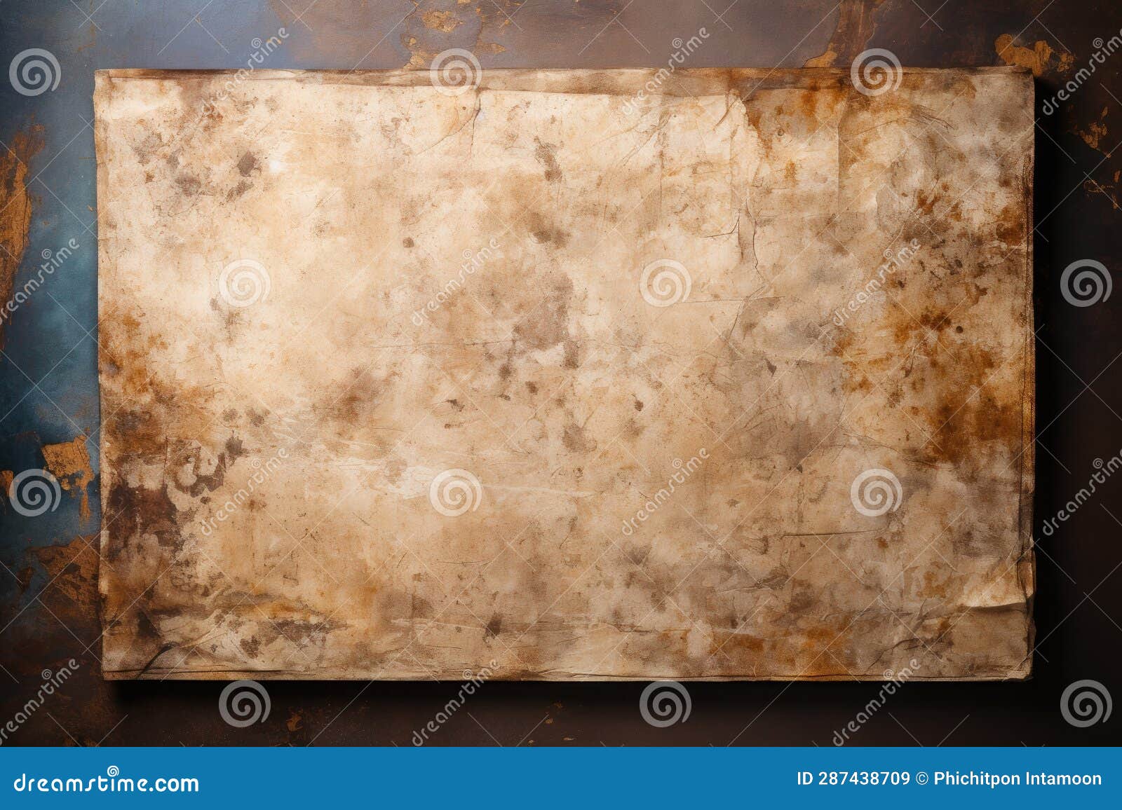 Vintage Parchment Paper with an Antique, Weathered Texture, Generative ...