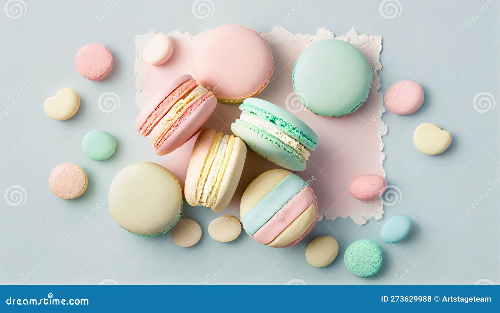 Vintage Pastel Colored French Macaroons or Macarons Stock Illustration ...