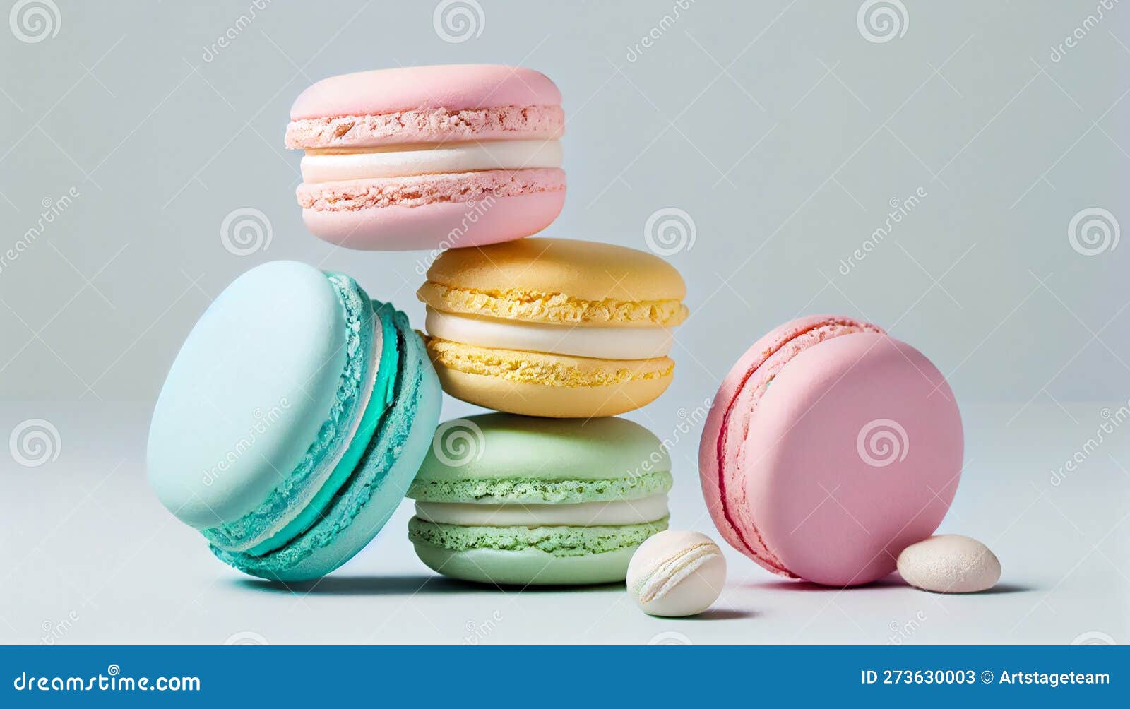 Vintage Pastel Colored French Macaroons or Macarons Stock Illustration ...