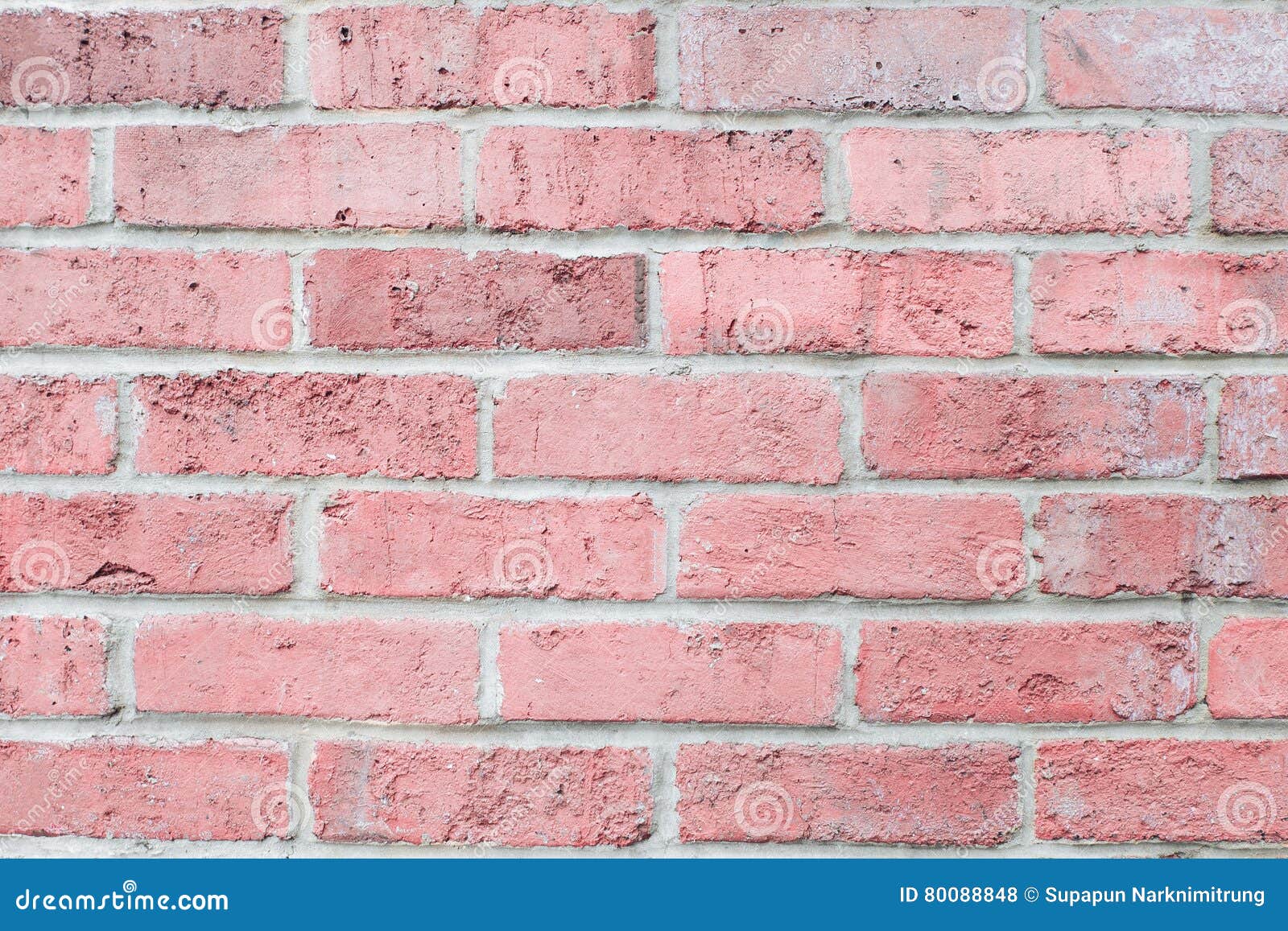 Vintage Pastel Pink Color Brick Wall Horizontal. Background for Design ...