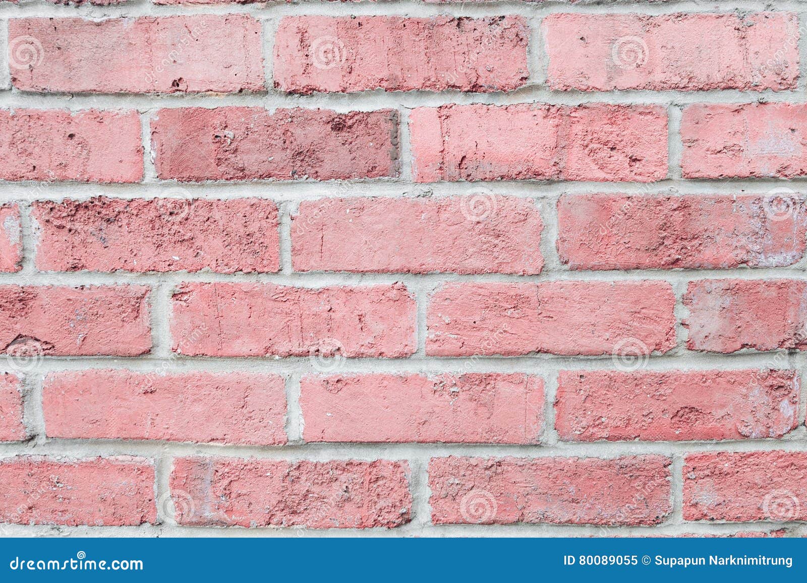 Vintage Pastel Pink Color Brick Wall Horizontal. Background for Design ...