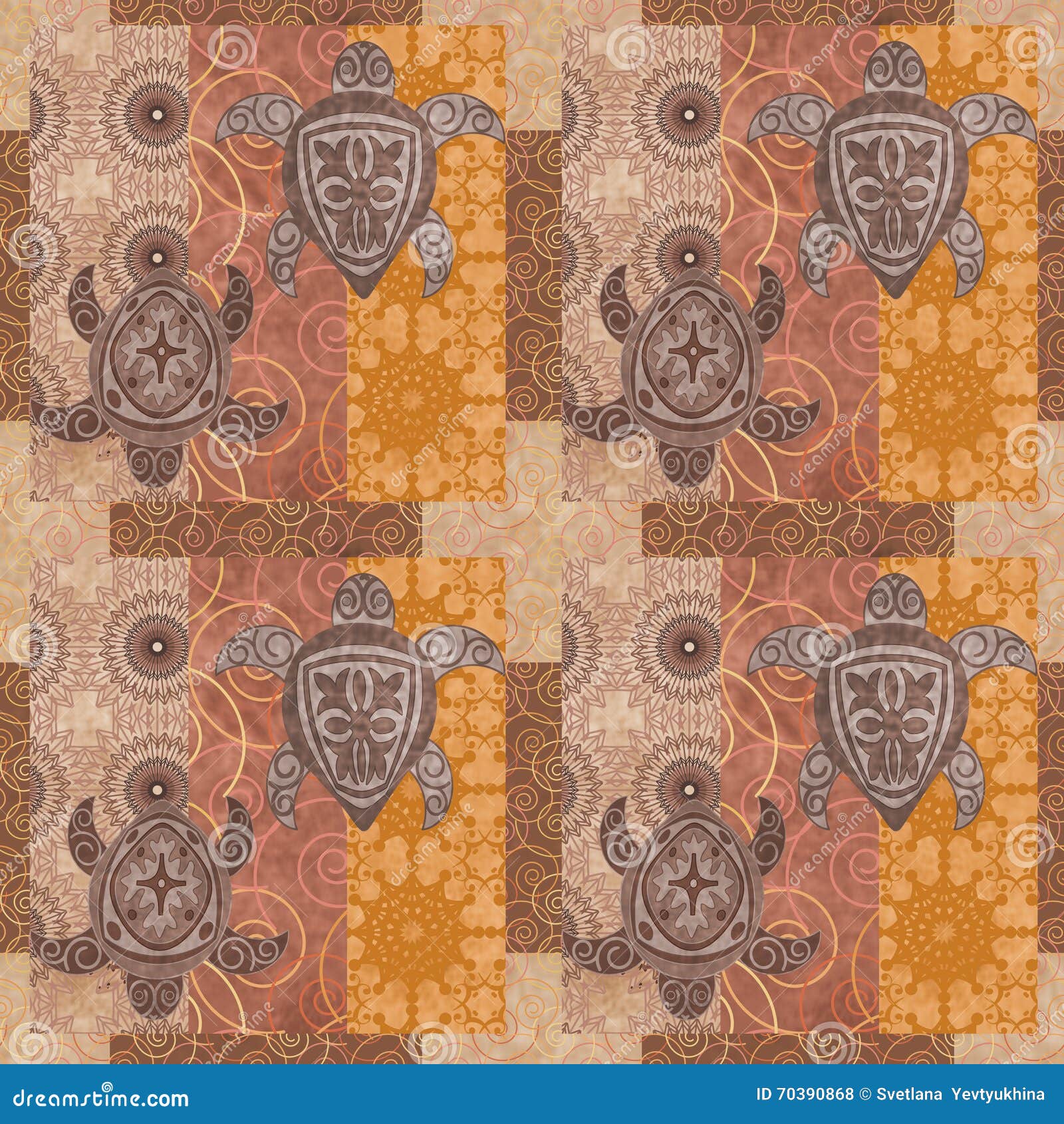 Vintage Patchwork with a Picture Grunge Background Stock Illustration ...