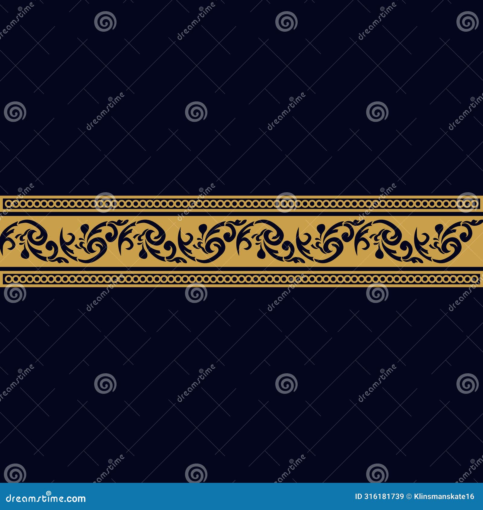 Vintage Pattern Border Motif Pilar Design Decorative Stock Vector ...