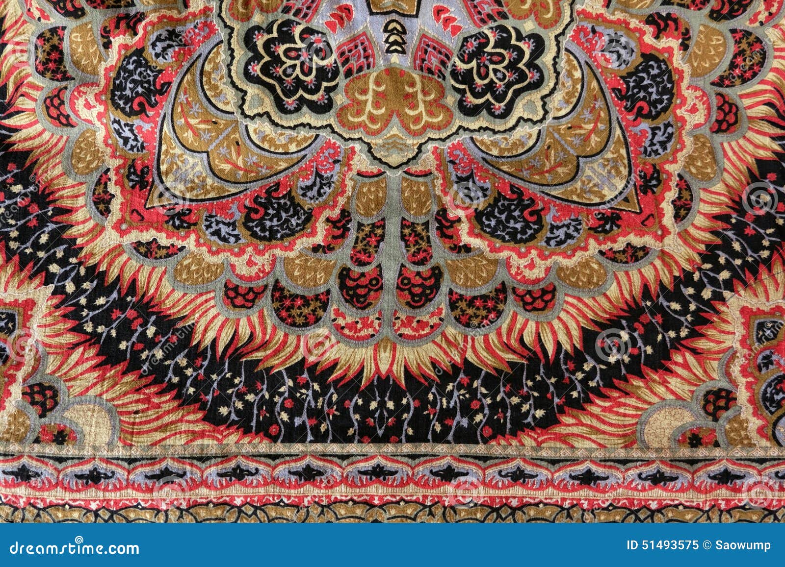 Vintage Gypsy Pattern Design Fabric Stock Image - Image of background ...