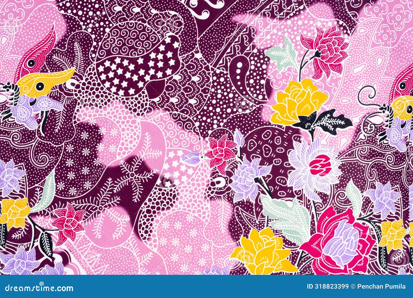 The Vintage Pattern in Indian Batik Style Stock Illustration ...