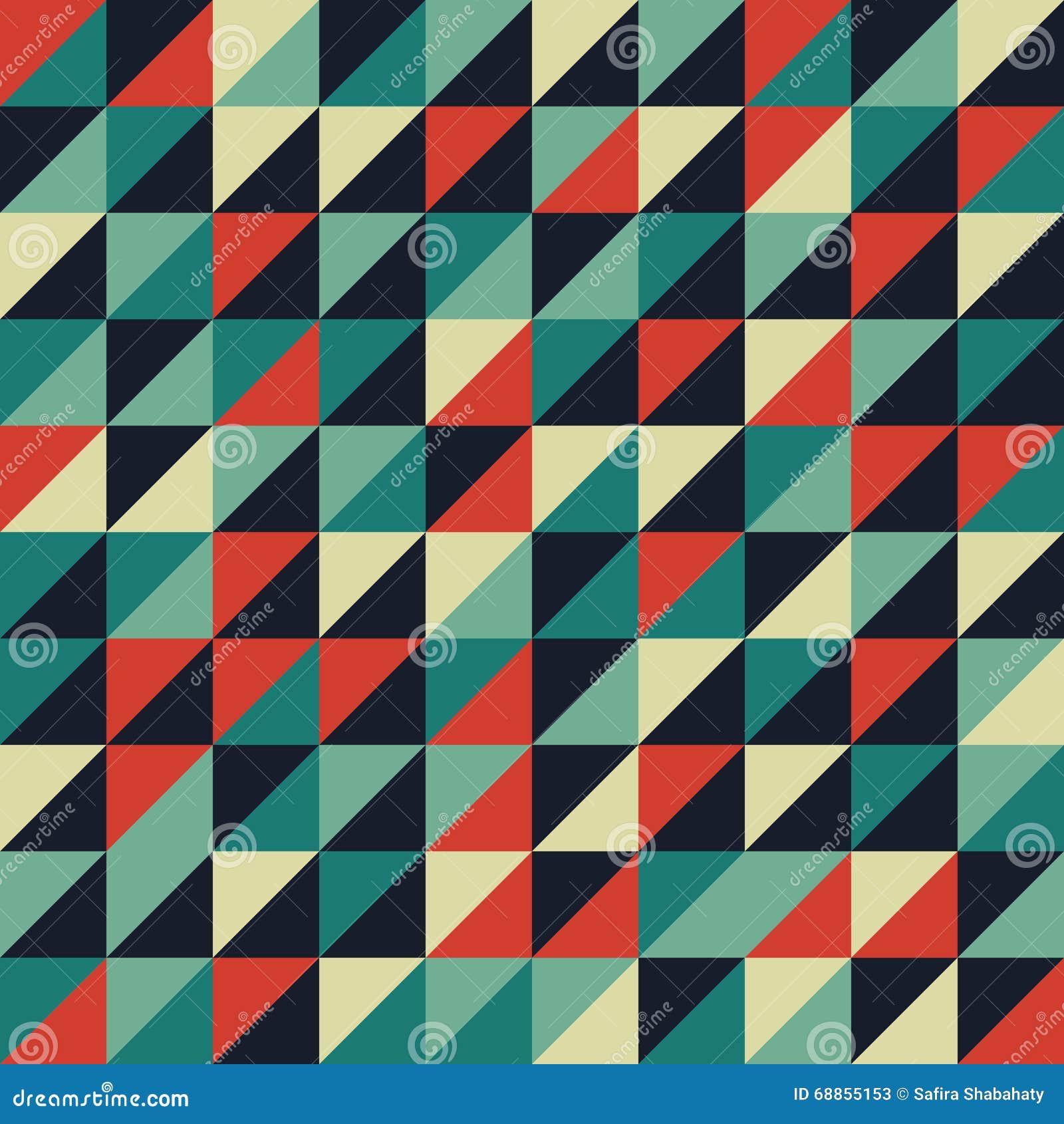 Vintage Pattern stock vector. Illustration of triangle - 68855153