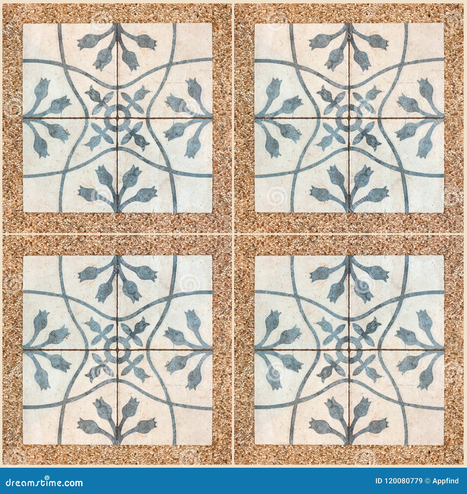 Vintage pattern tile. stock image. Image of construction - 120080779