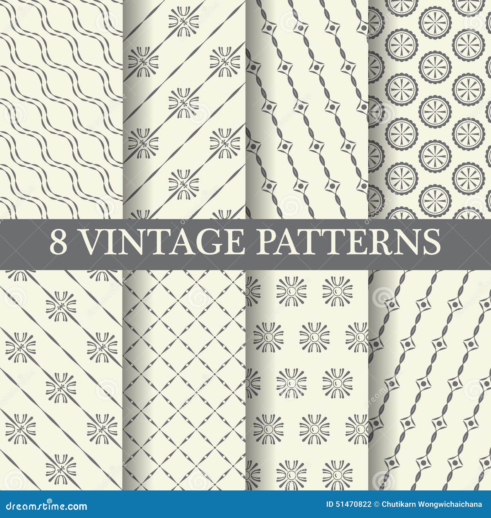 Vintage patterns stock vector. Illustration of repeat - 51470822