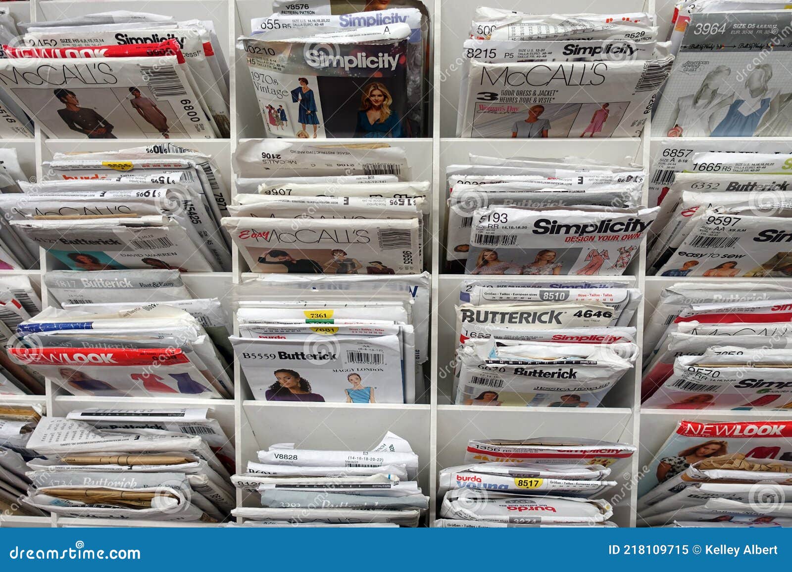 Vintage Patterns Display Case Editorial Image - Image of multiple ...