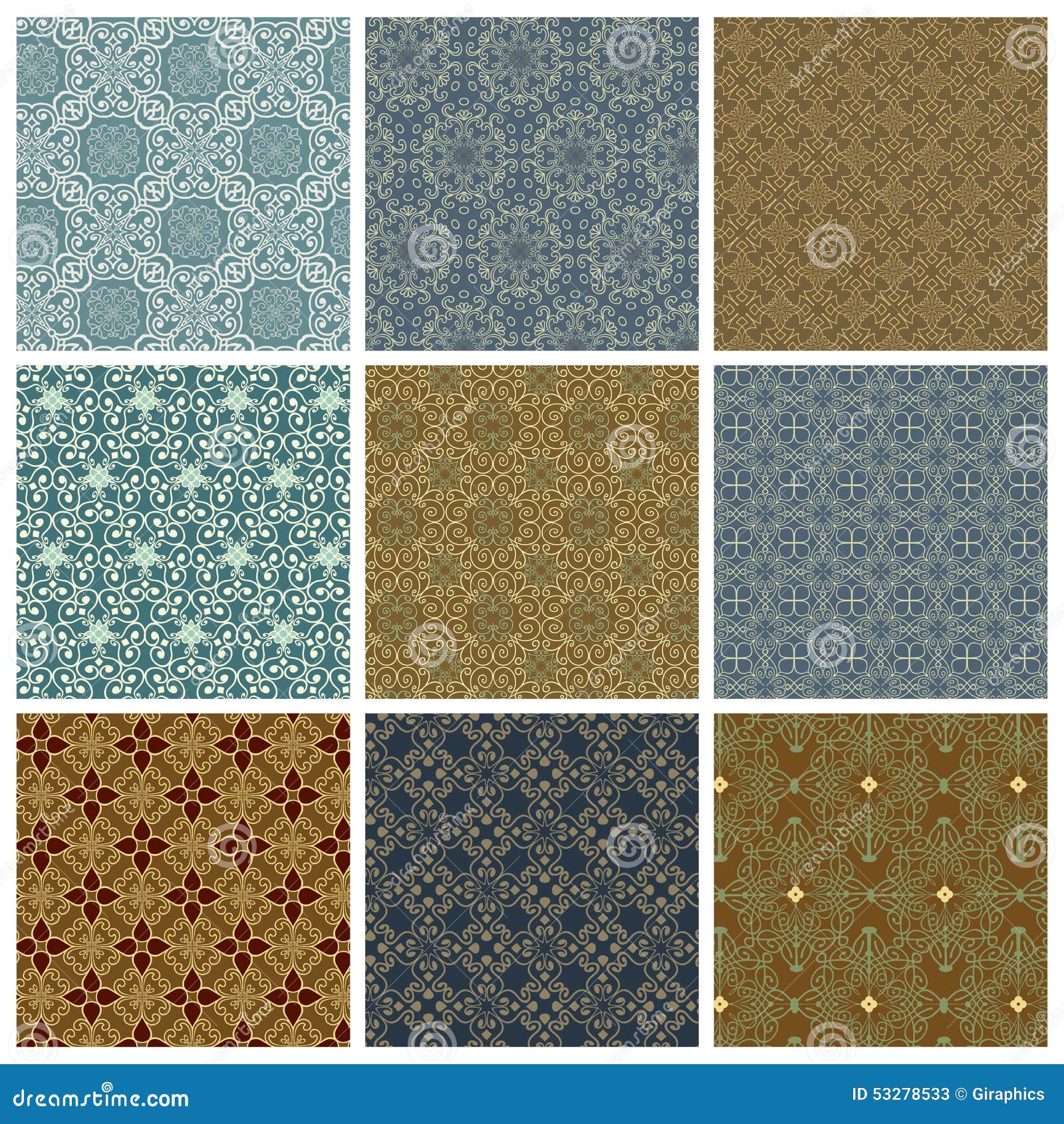 Vintage Patterns stock vector. Illustration of classic - 53278533