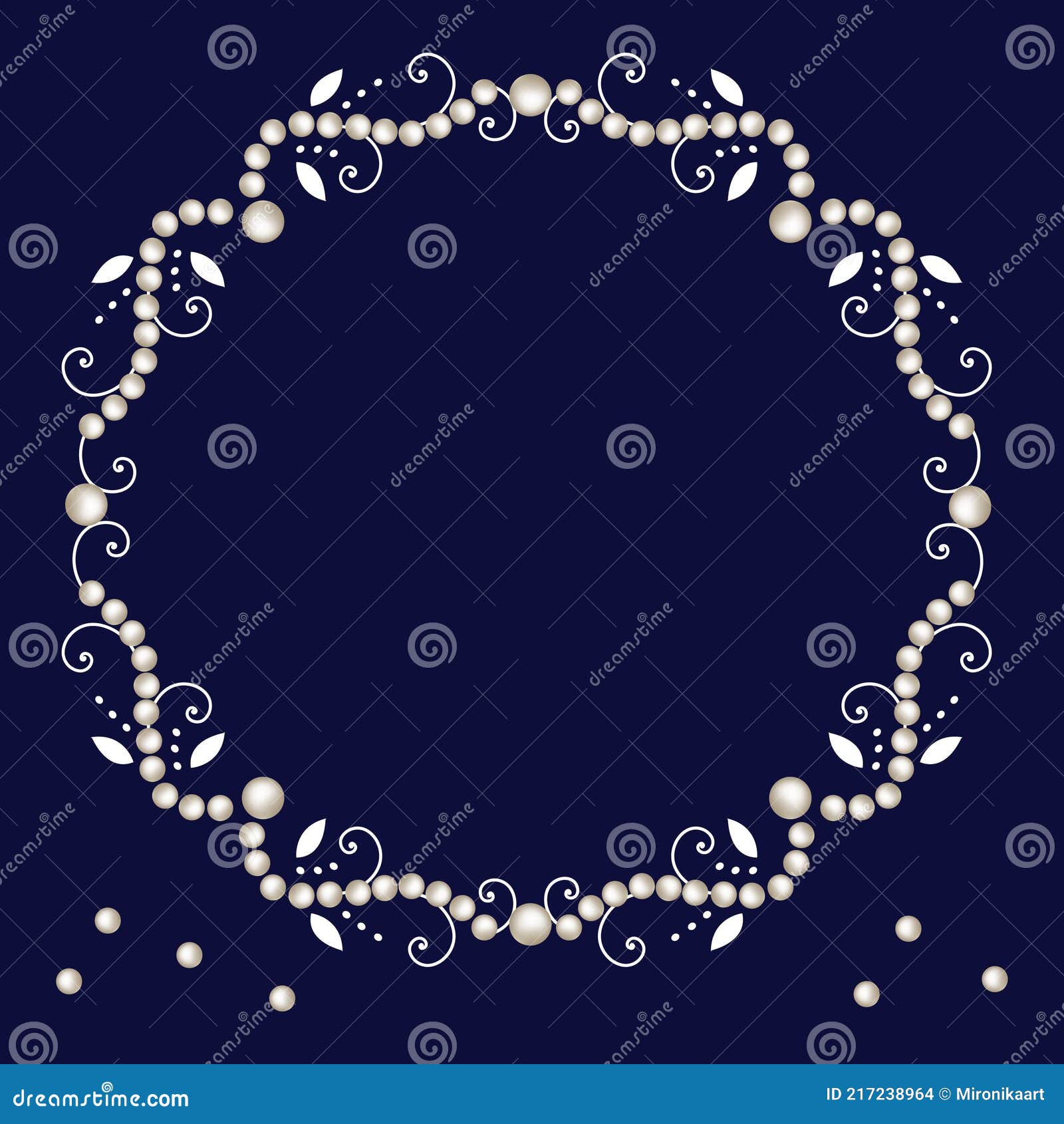 Vintage Pearl Frame Vector Illustration. Pearl Frame Stock Vector ...