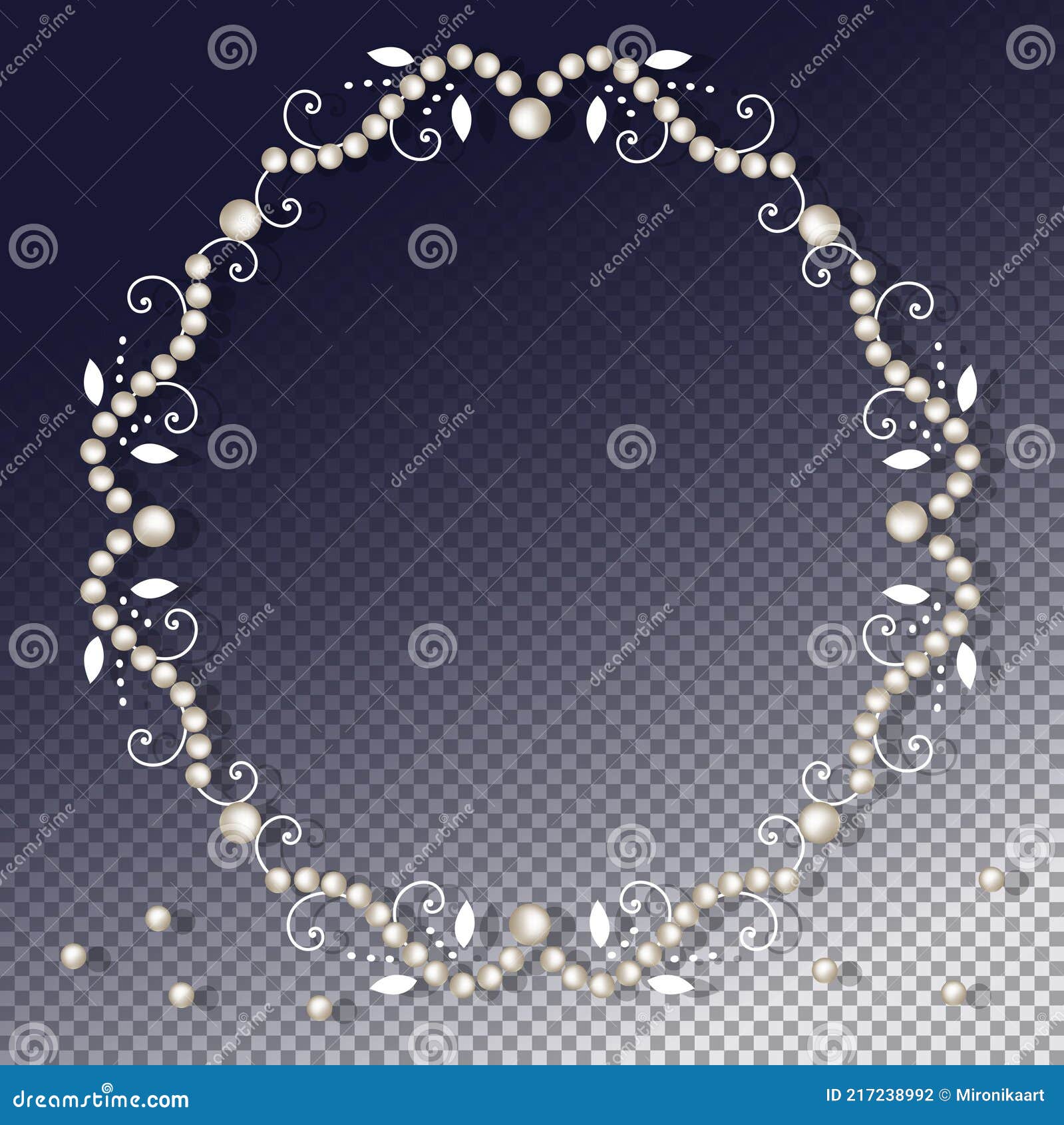 Vintage Pearl Frame Vector Illustration. Pearl Frame Stock Vector ...