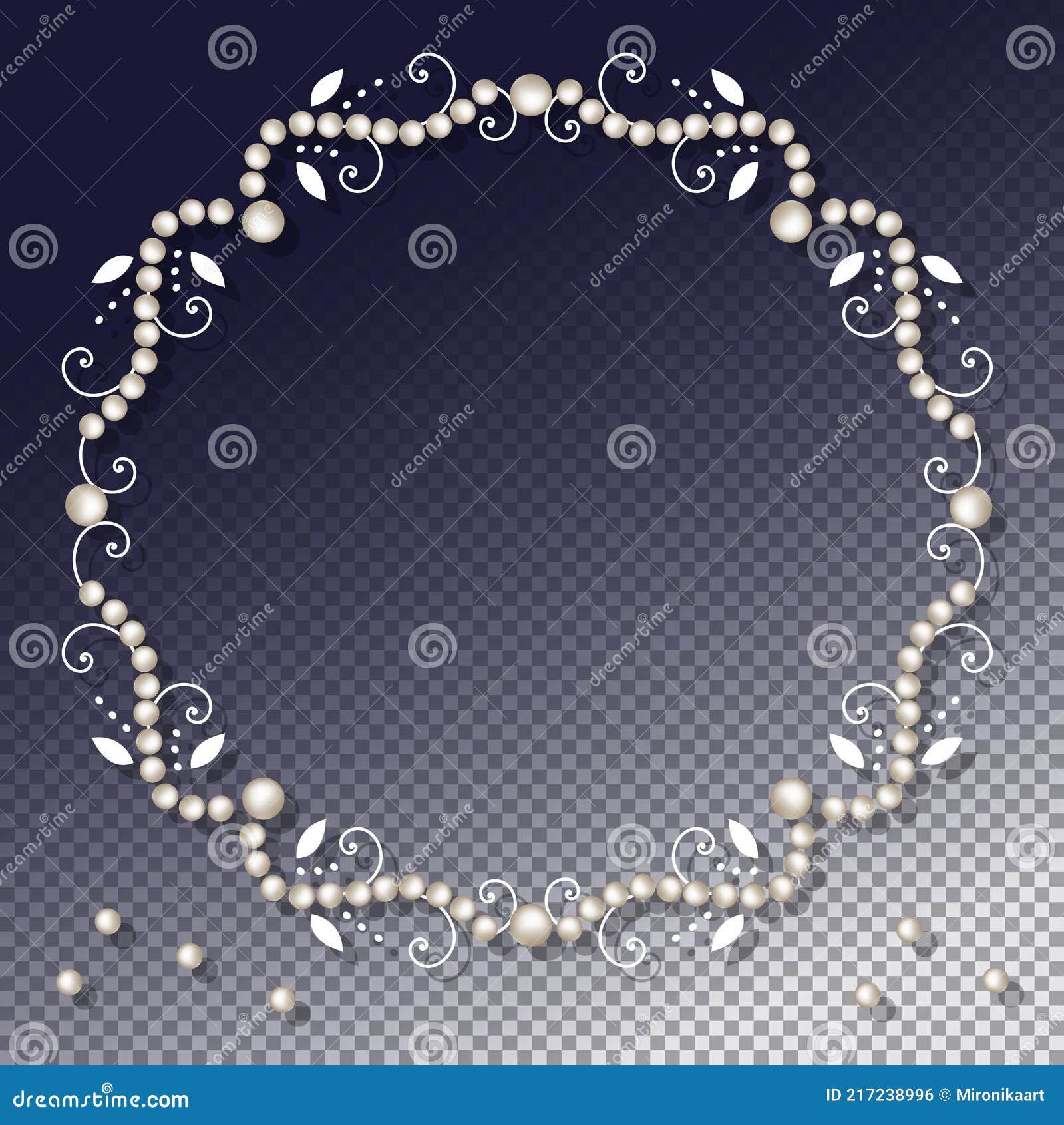 Vintage Pearl Frame Vector Illustration. Pearl Frame Stock Vector ...