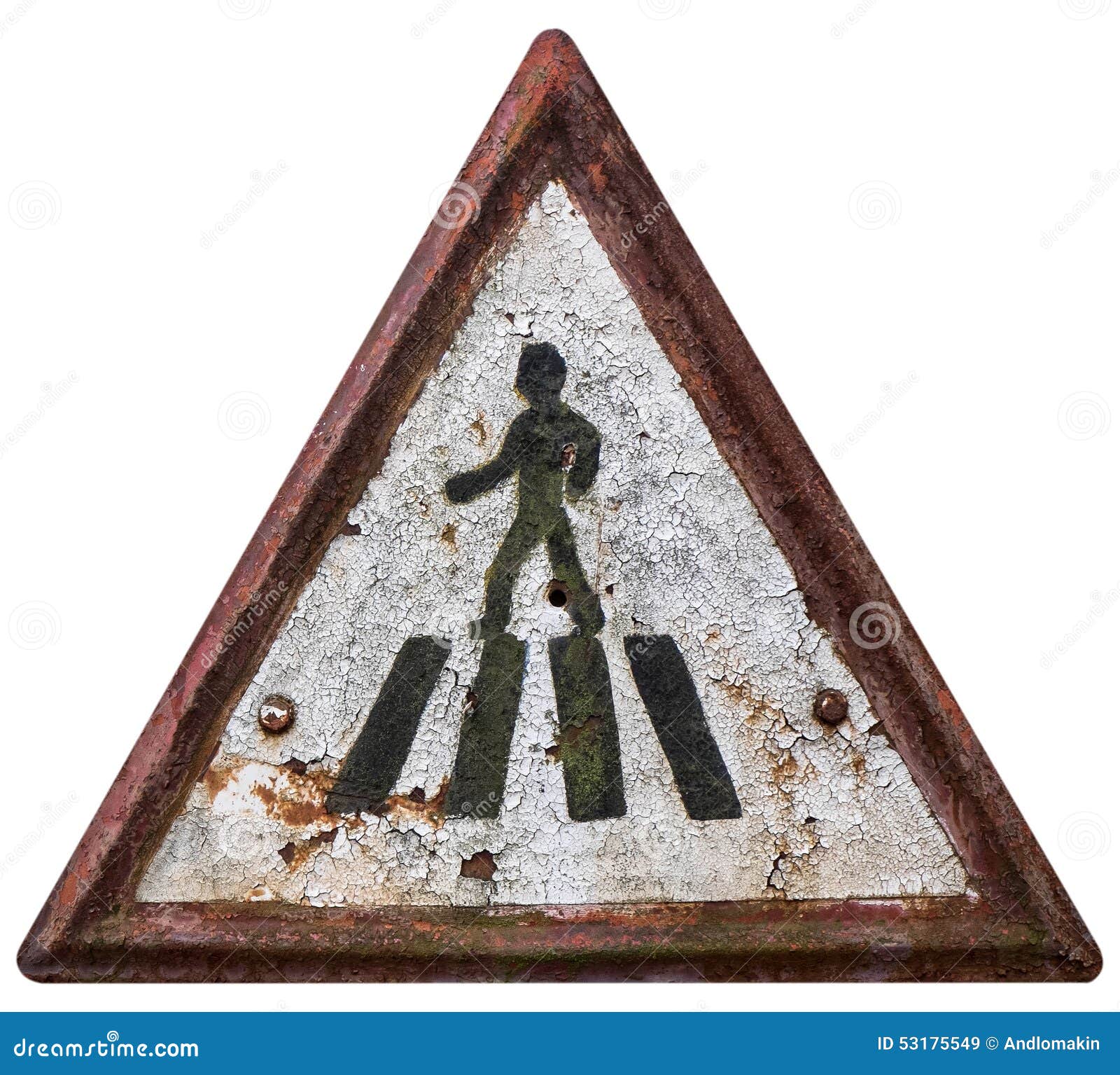 Vintage Pedestrian Crossing Sign Royalty-Free Stock Image ...