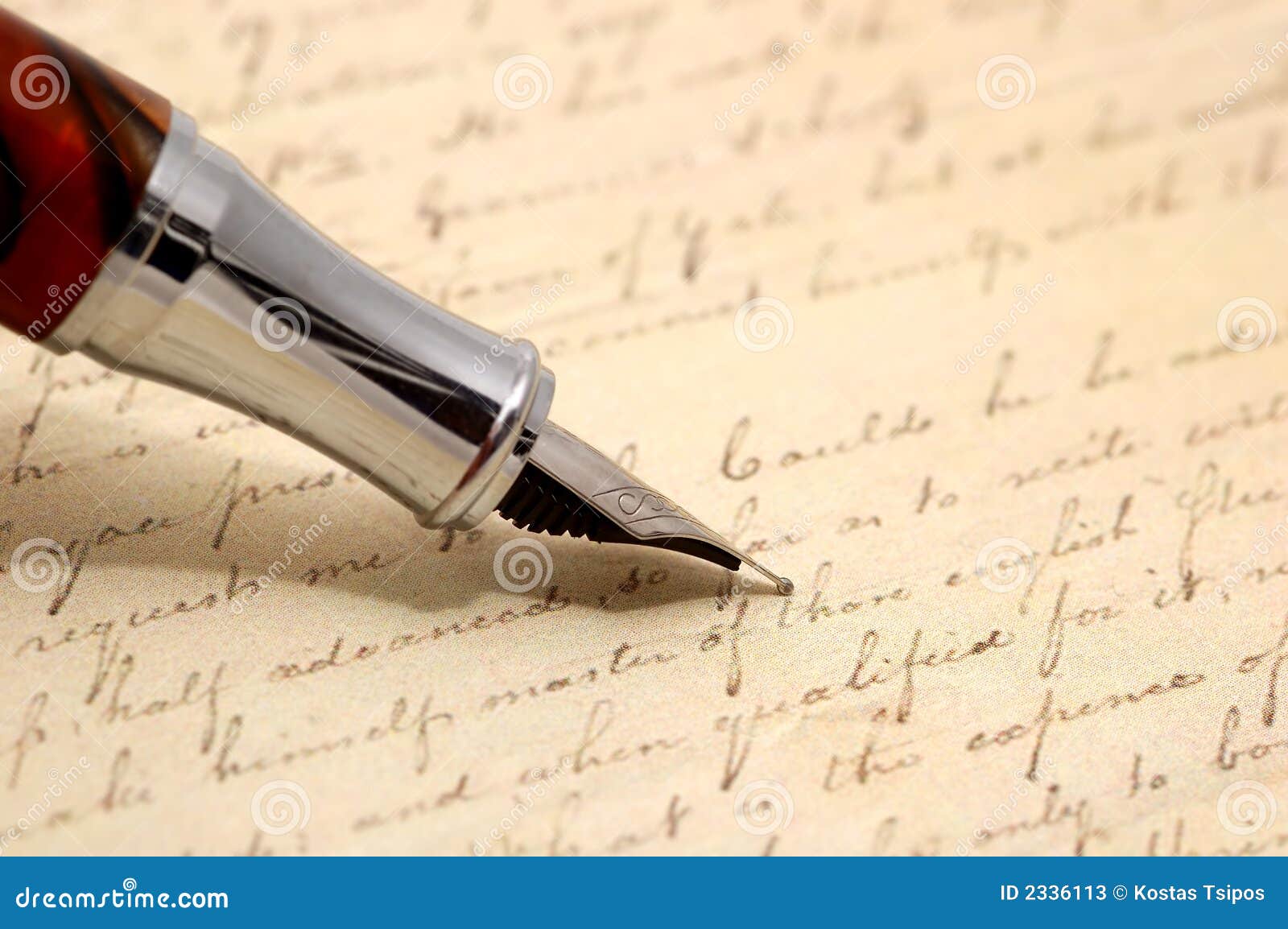 Vintage pen stock image. Image of note, cookbook, open - 2336113