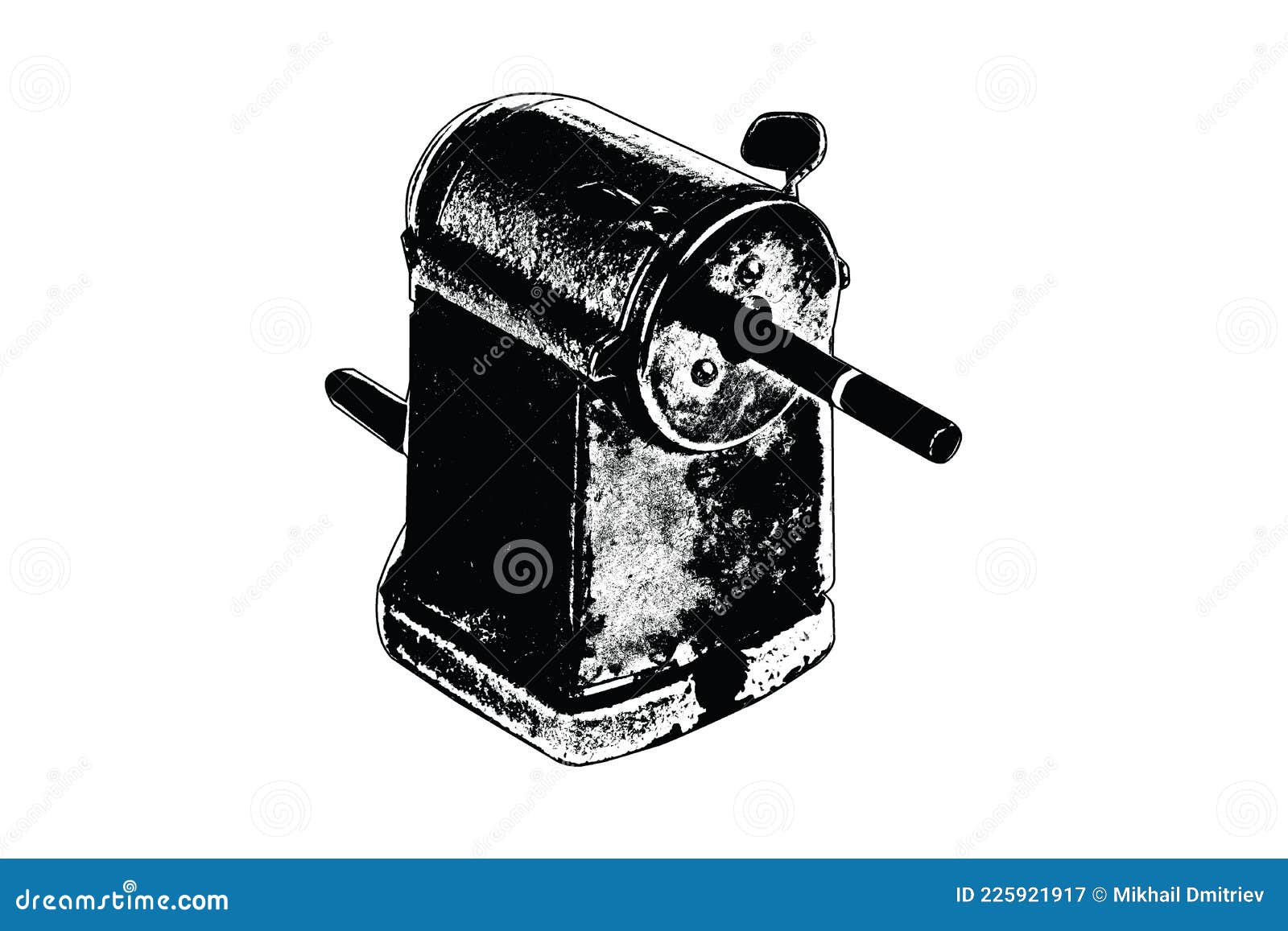 Vintage Pencil Sharpener. Manual Metal Tool For Sharpening Wooden ...