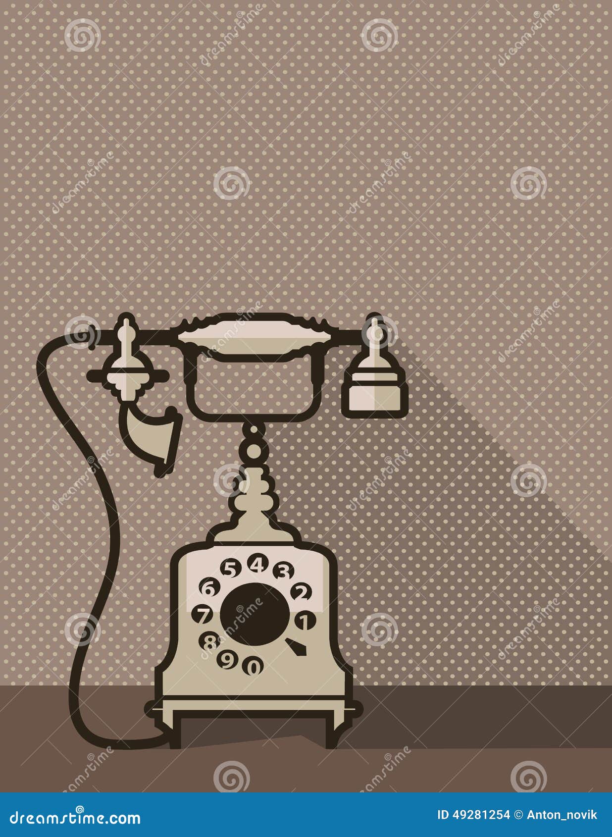 Vintage Phone vector stock vector. Illustration of apparatus - 49281254